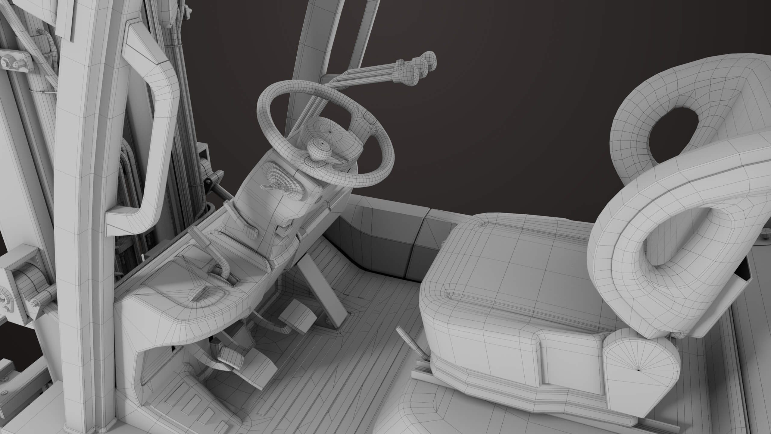 Forklift Truck 02 Orange All PBR Unity UE Textures - 3D Model by Eight Vertex