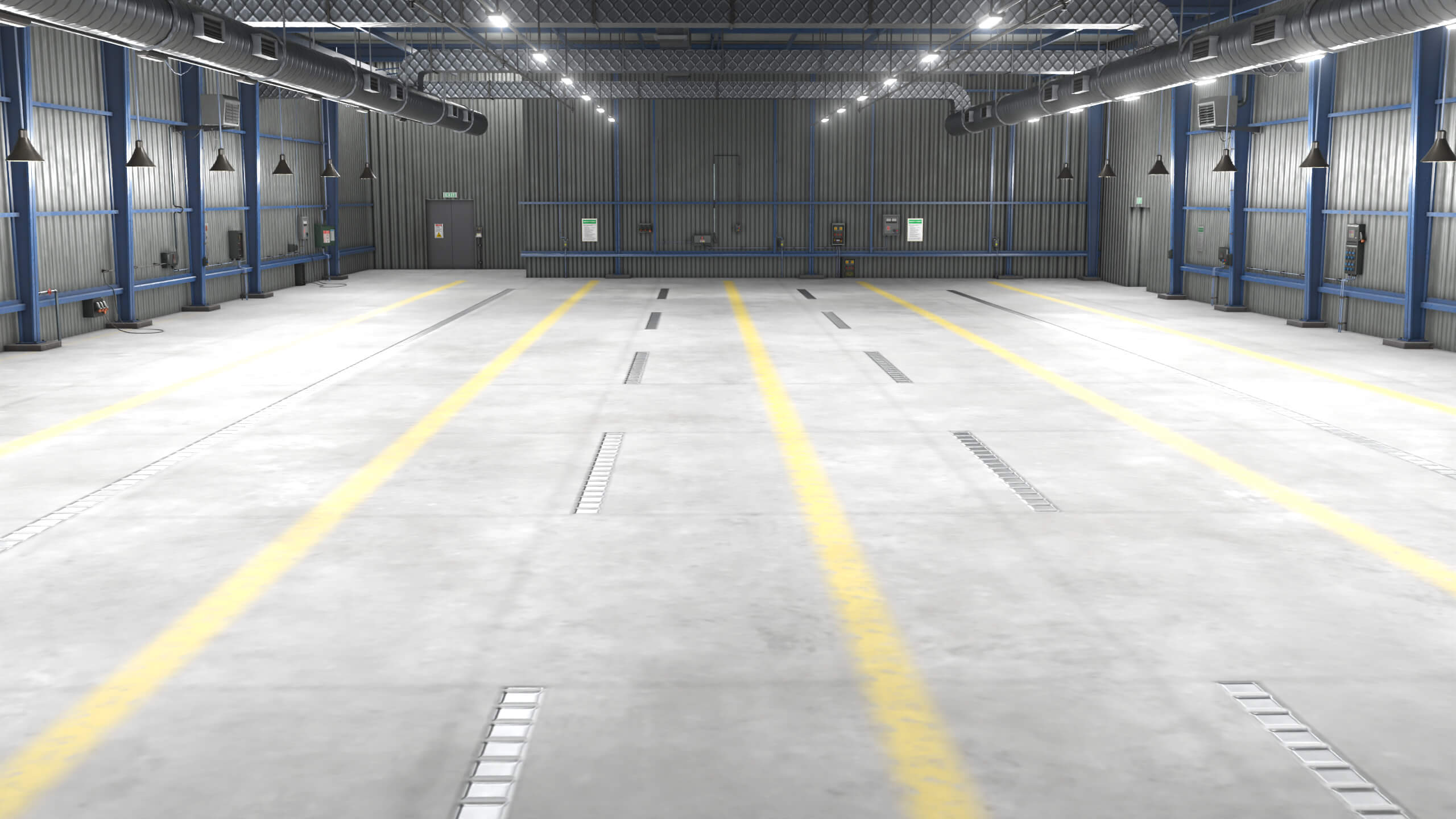 Garage Interior 01 All PBR Unity UE Textures Included - 3D Model by ...