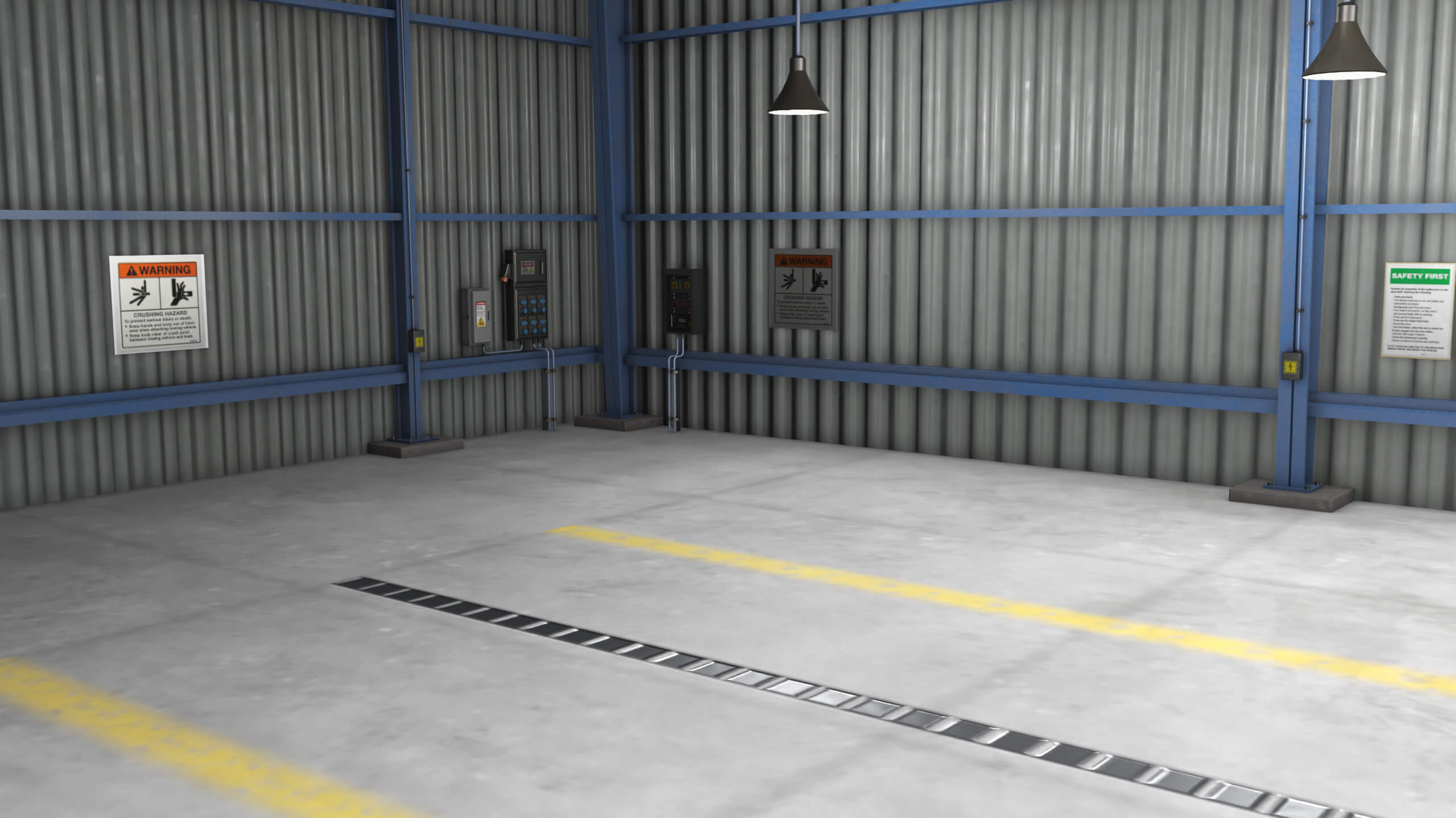 Garage Interior 01 All PBR Unity UE Textures Included - 3D Model by ...
