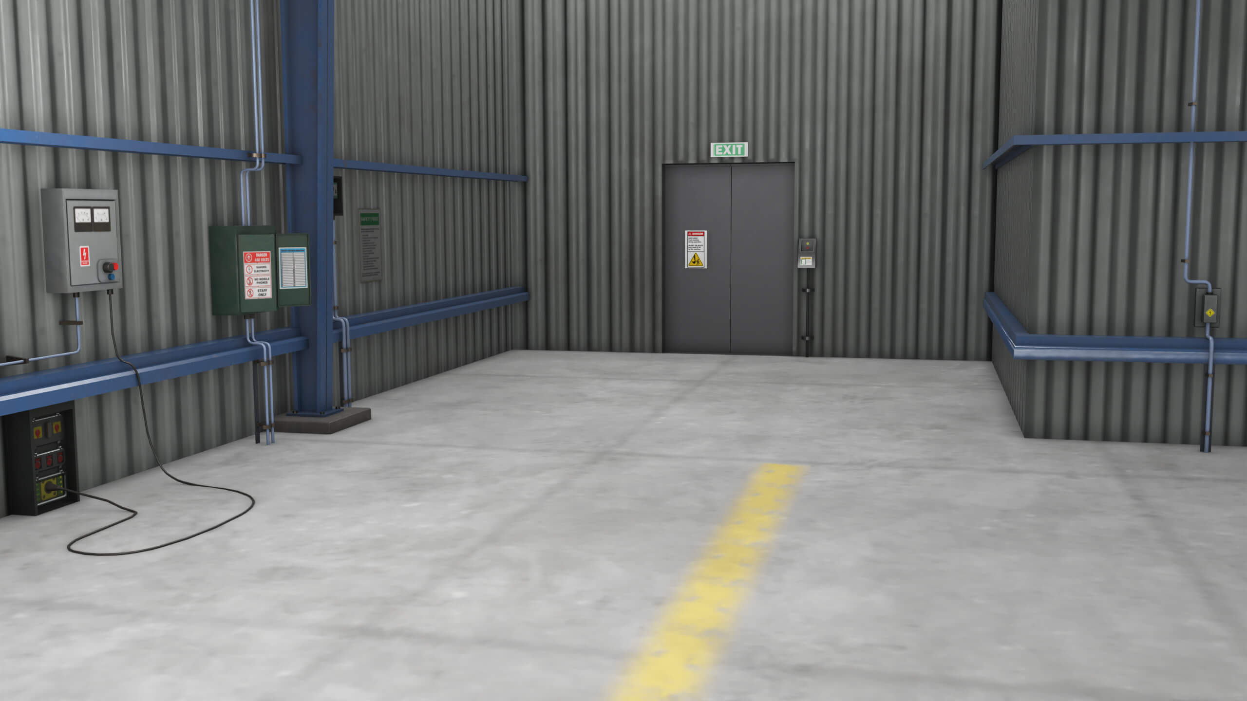 Garage Interior 01 All PBR Unity UE Textures Included - 3D Model by ...