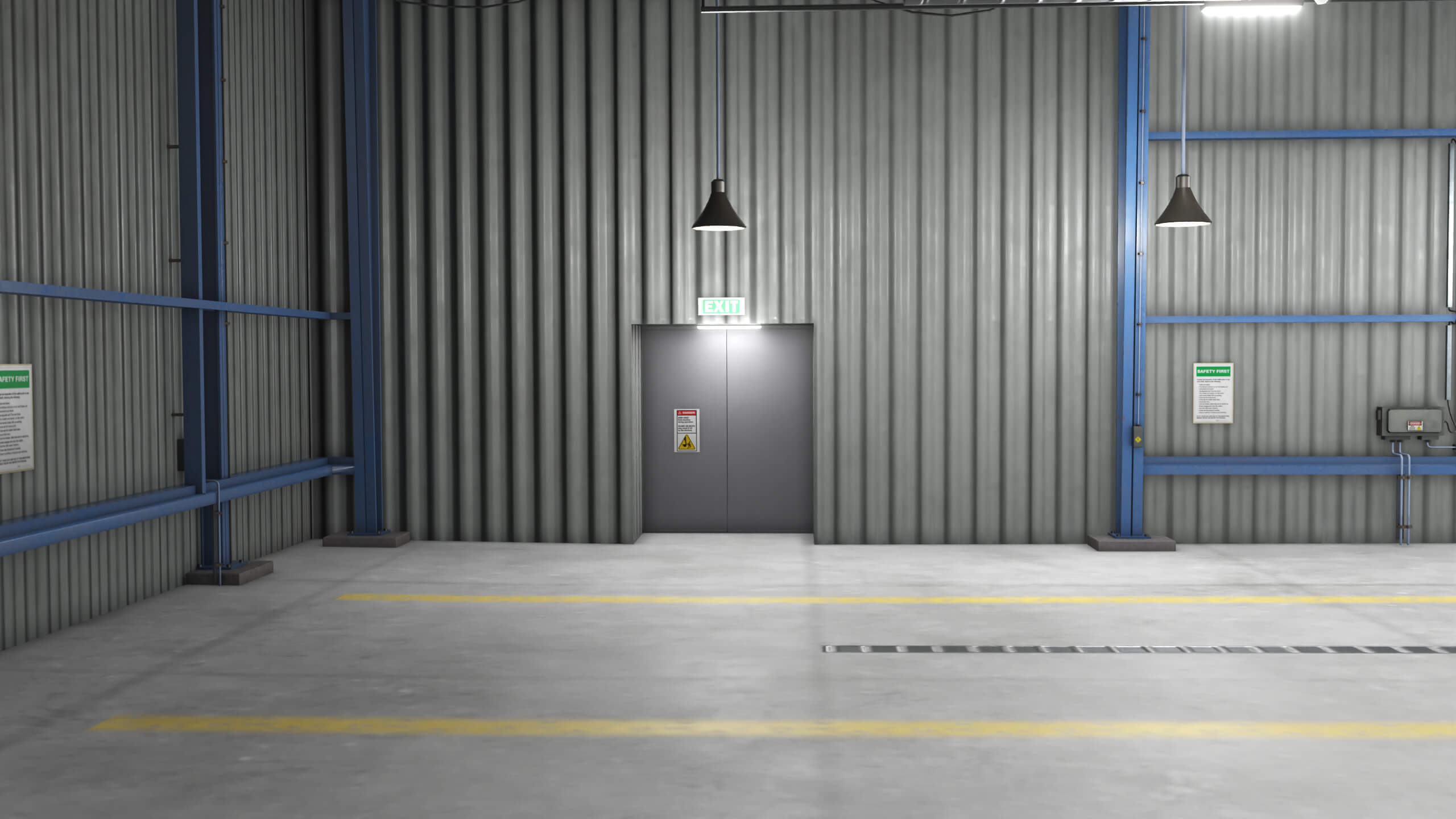 Garage Interior 01 All PBR Unity UE Textures Included - 3D Model by ...