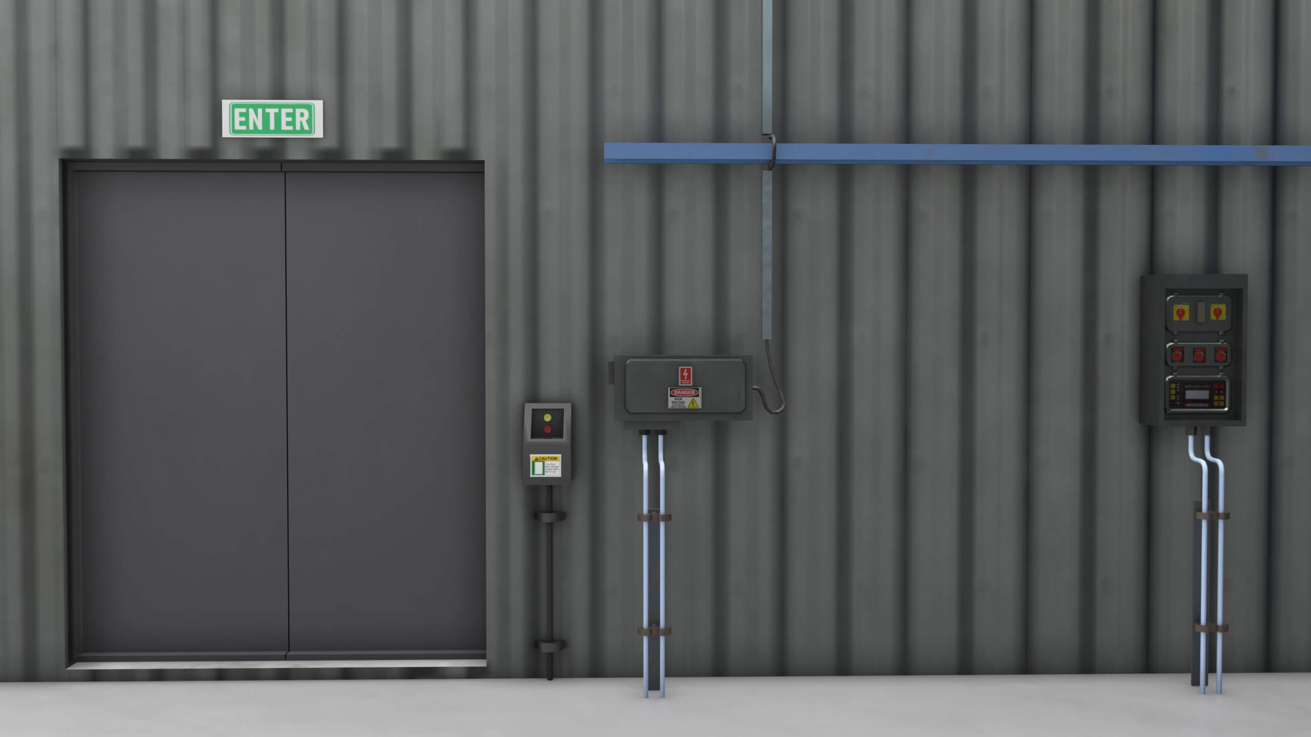 Garage Interior 01 All PBR Unity UE Textures Included - 3D Model by ...