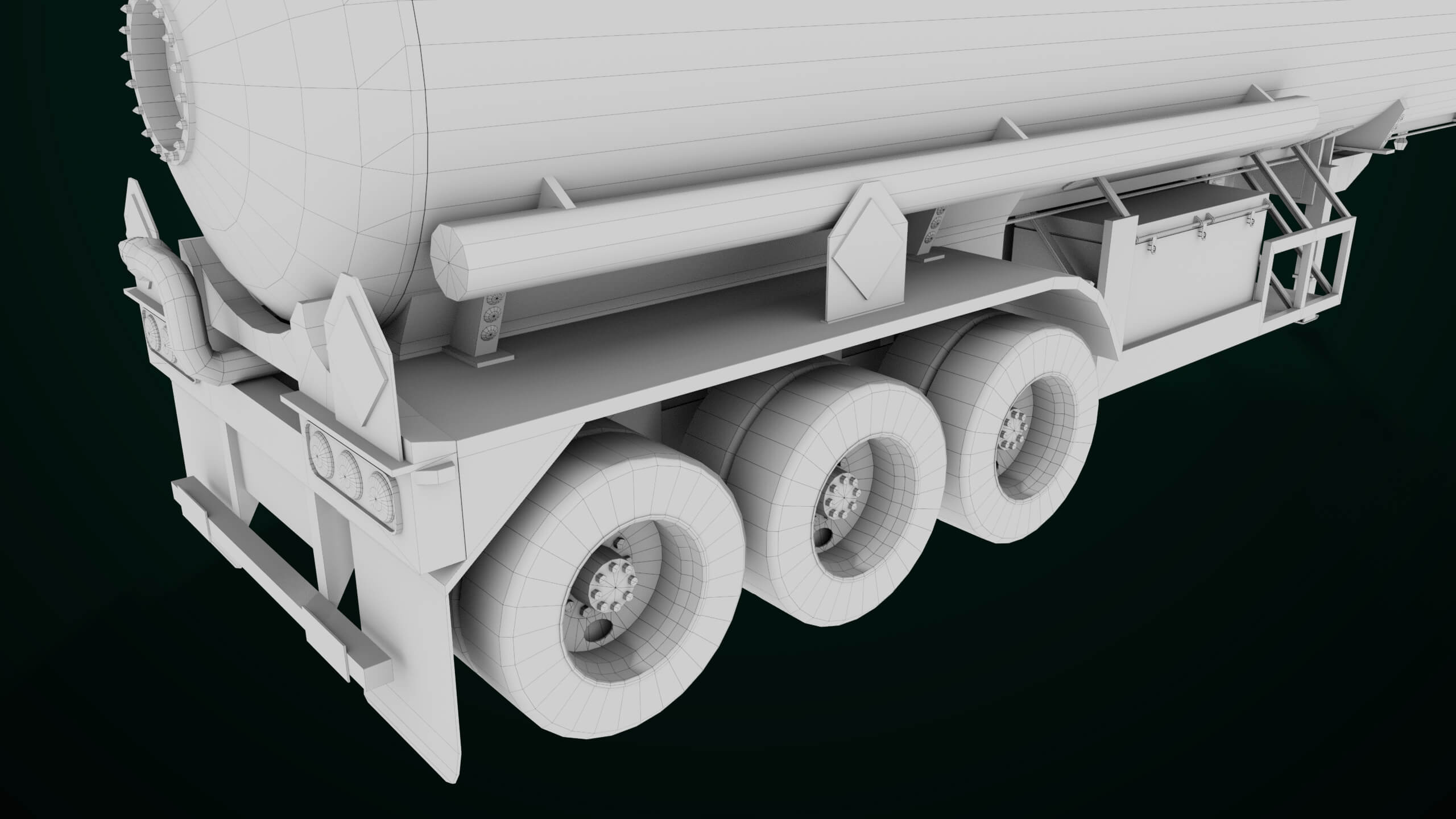 Gas Tank Trailer 04 for Heavy Truck PBR - 3D Model by Eight Vertex