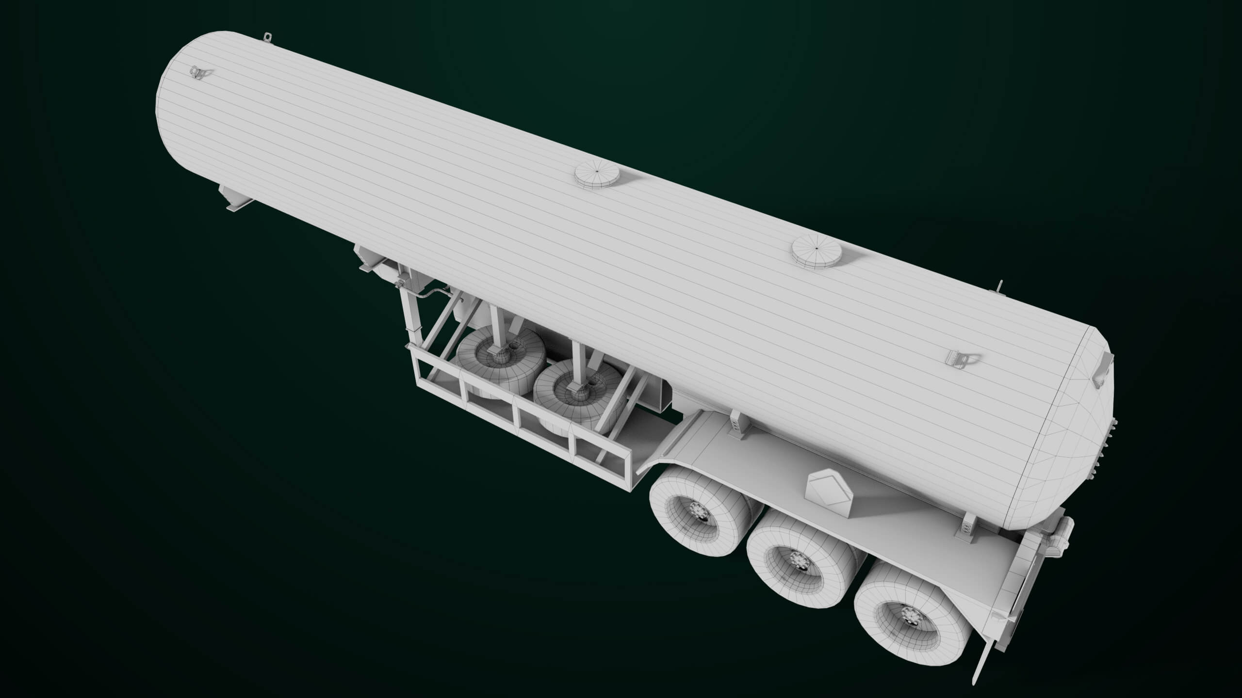 Gas Tank Trailer 04 for Heavy Truck PBR - 3D Model by Eight Vertex