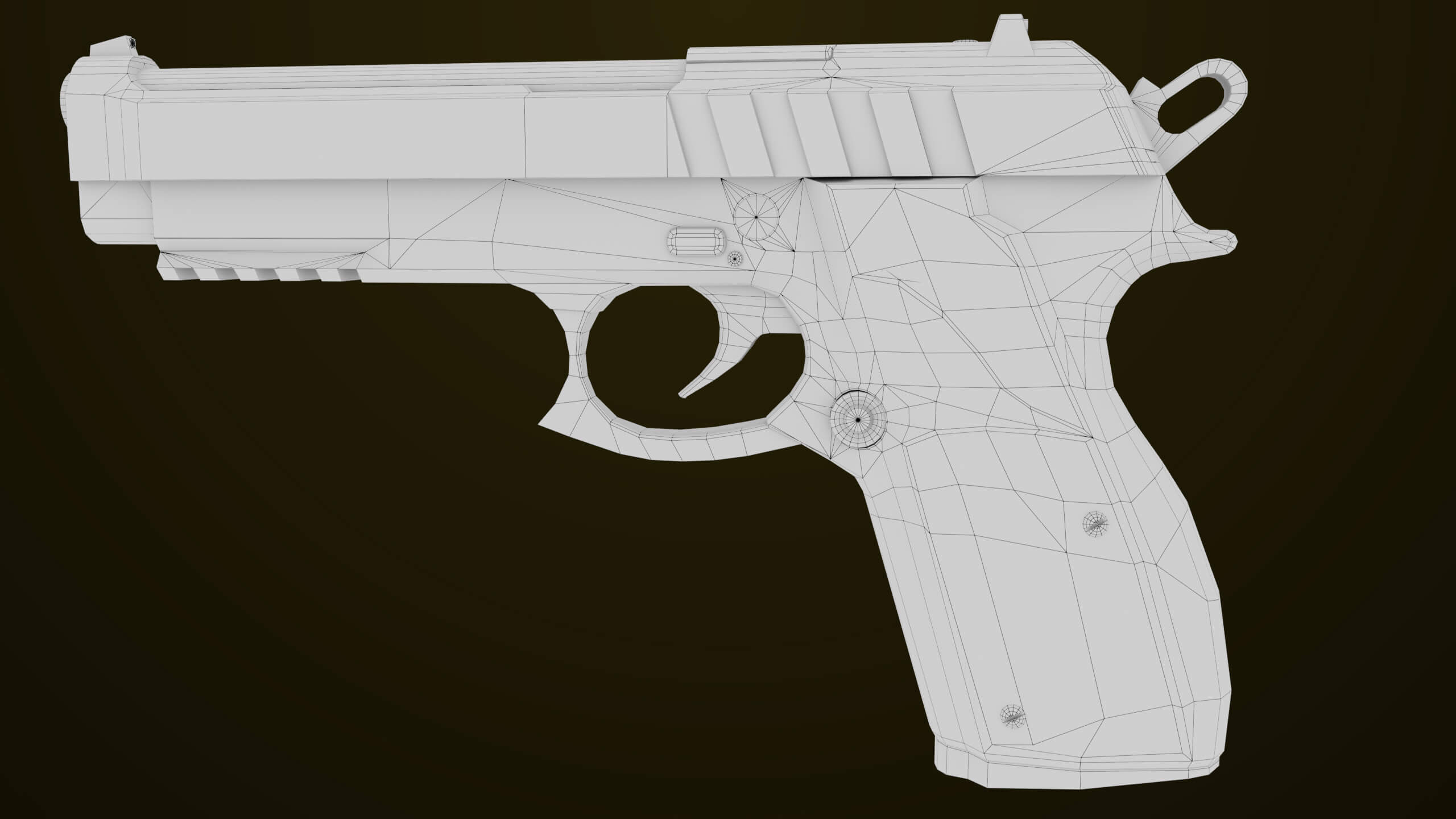 Golden Pistol 01 All PBR Unity UE Textures Included - 3D Model by Eight ...