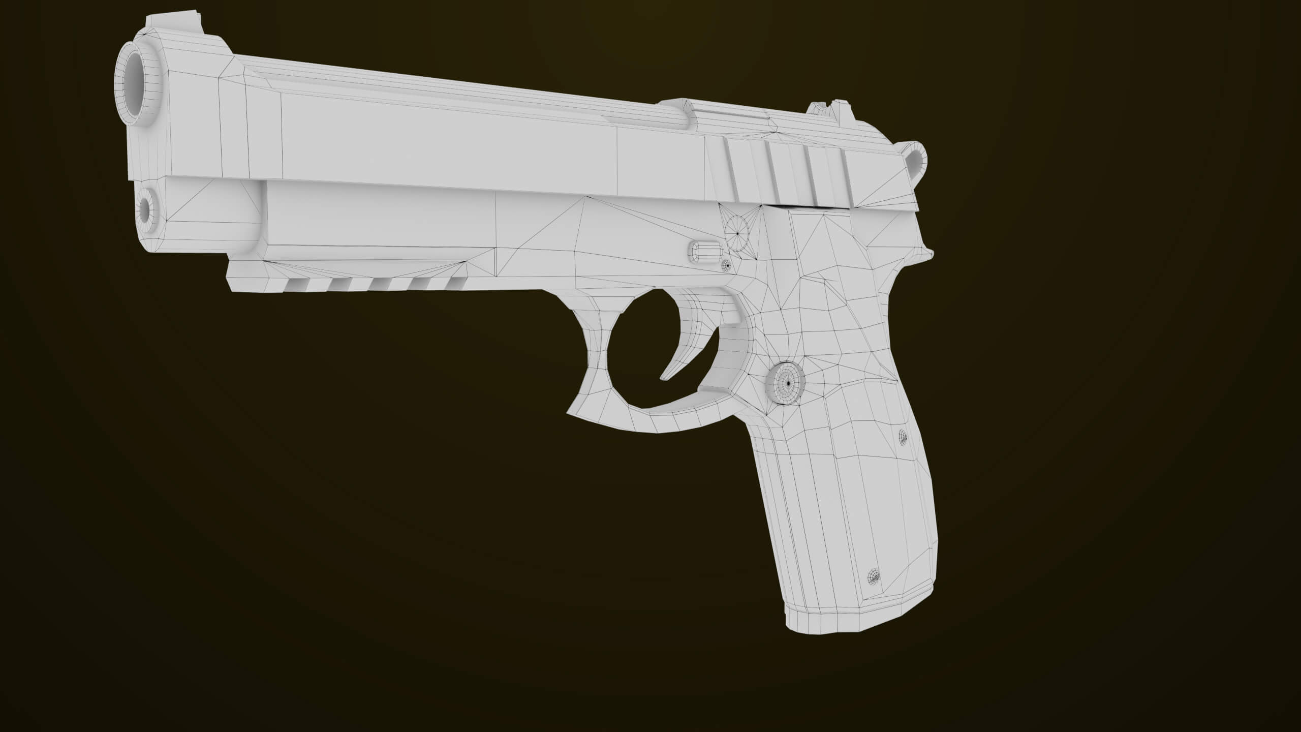 Golden Pistol 01 All PBR Unity UE Textures Included - 3D Model by Eight ...