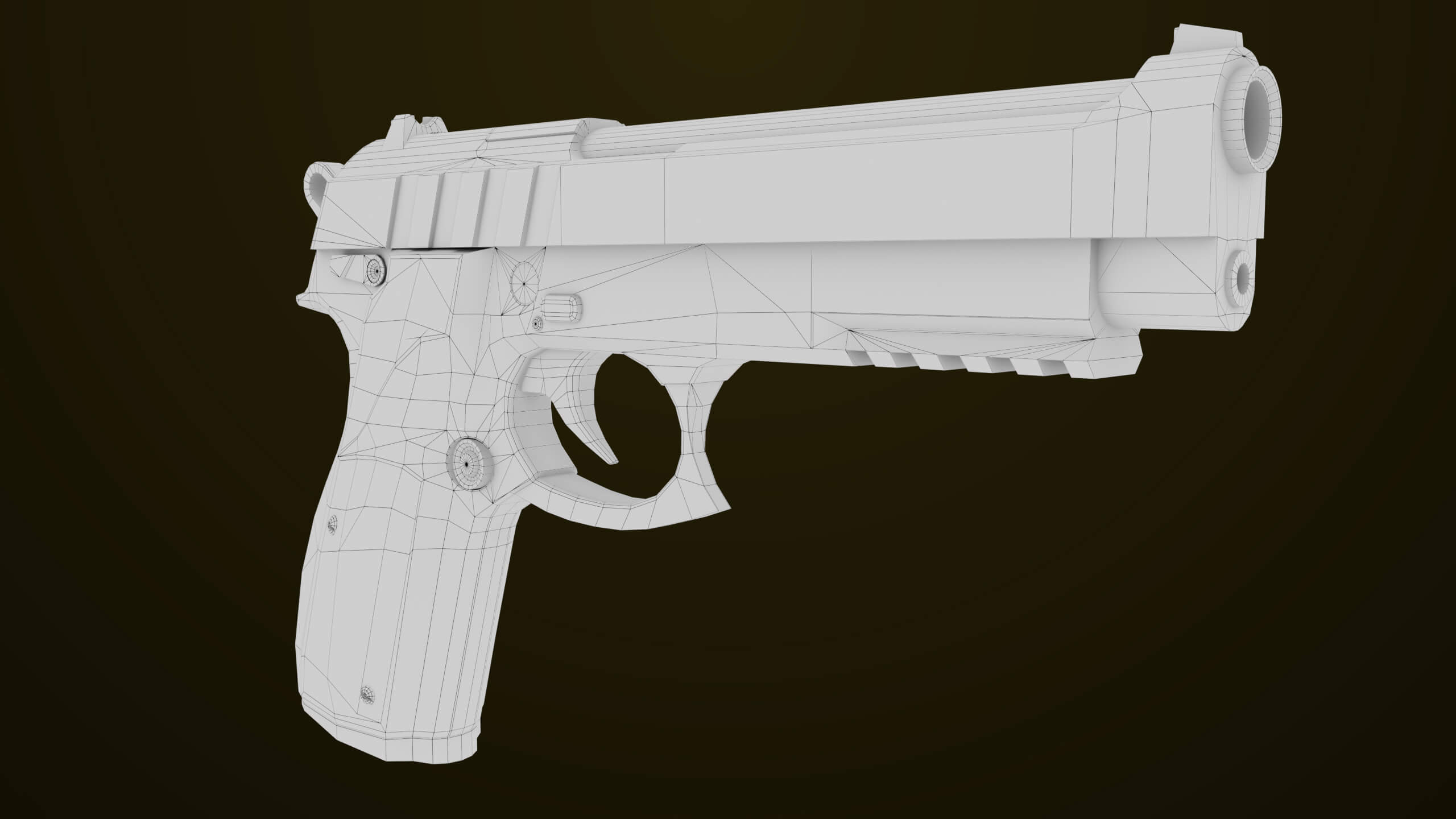 Golden Pistol 01 All PBR Unity UE Textures Included - 3D Model by Eight ...