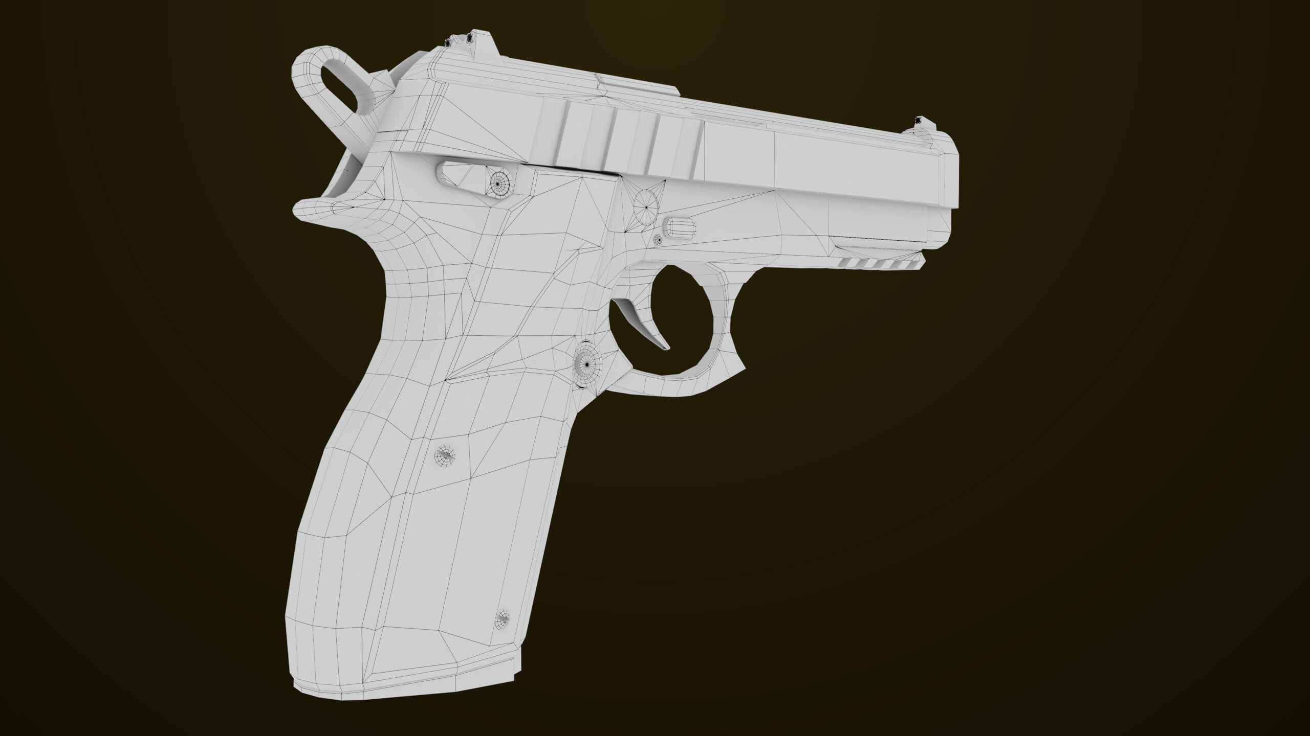 Golden Pistol 01 All PBR Unity UE Textures Included - 3D Model by Eight ...