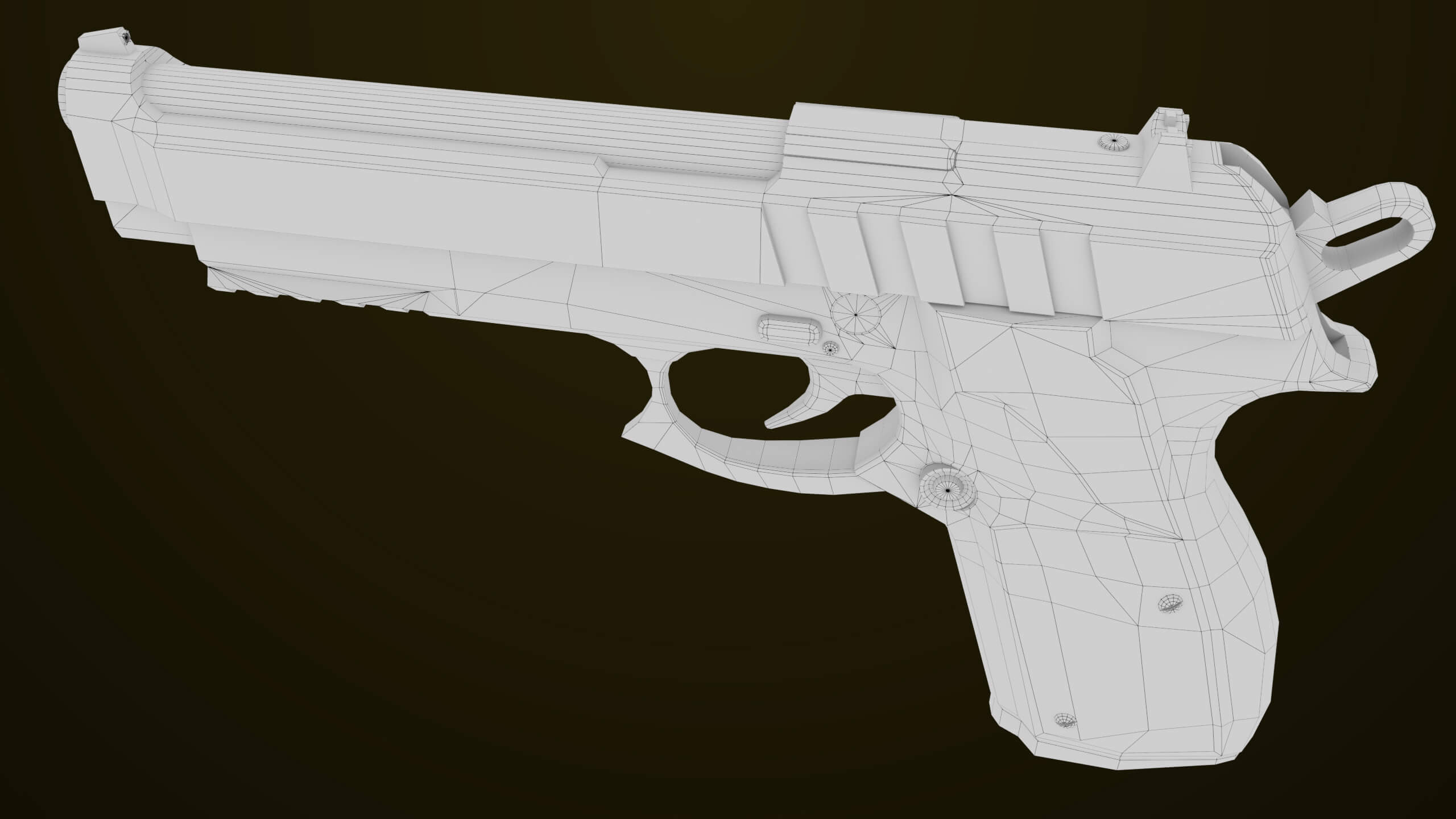 Golden Pistol 01 All PBR Unity UE Textures Included - 3D Model by Eight ...