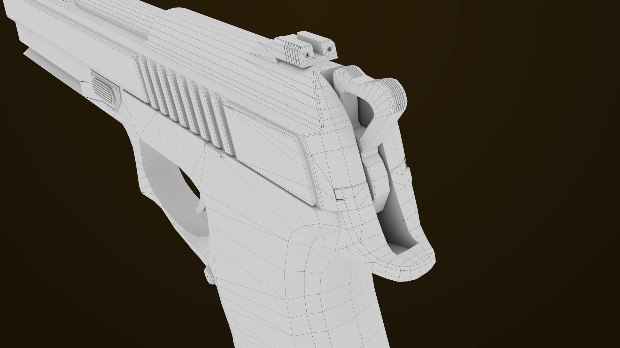 Golden Pistol 02 All PBR Unity UE Textures Included - 3D Model by Eight ...