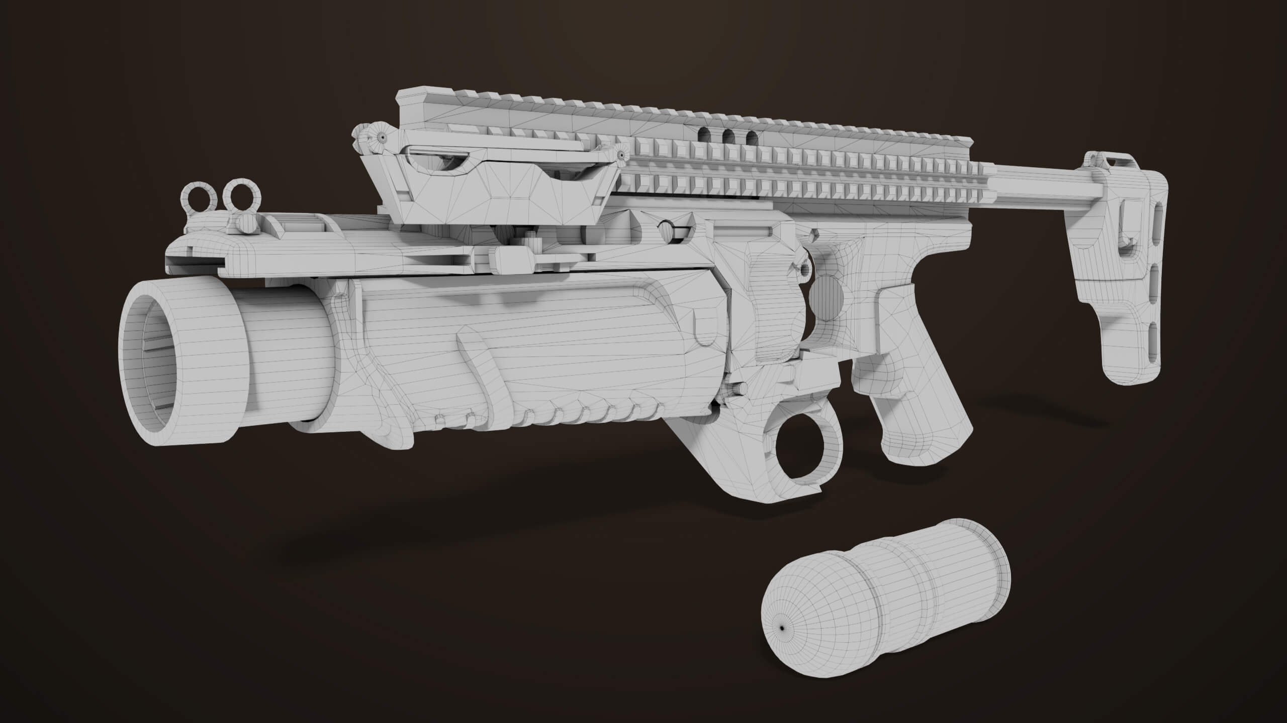 Grenade Launcher 05 Black All PBR Unity UE Textures - 3D Model by Eight ...
