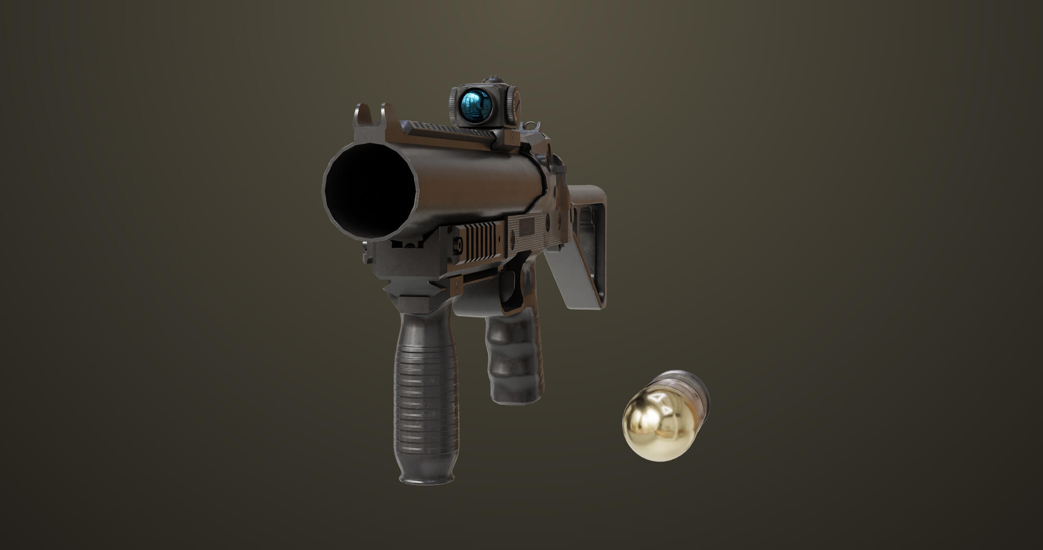Grenade Launcher 06 Black All PBR Unity UE Textures - 3D Model by Eight ...