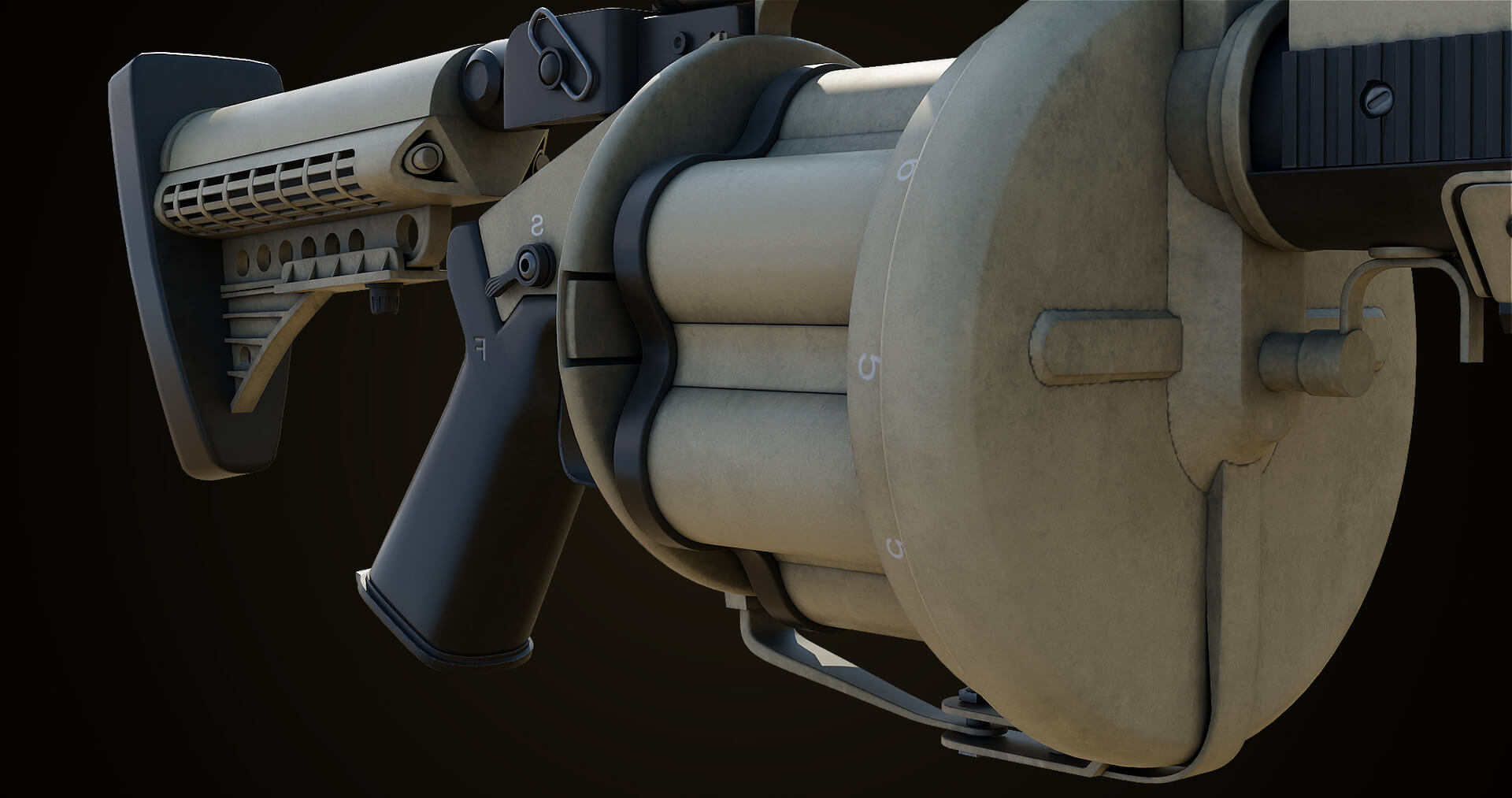 Collection of Grenade Launcher Gun All PBR Unity UE Textures by Eight ...