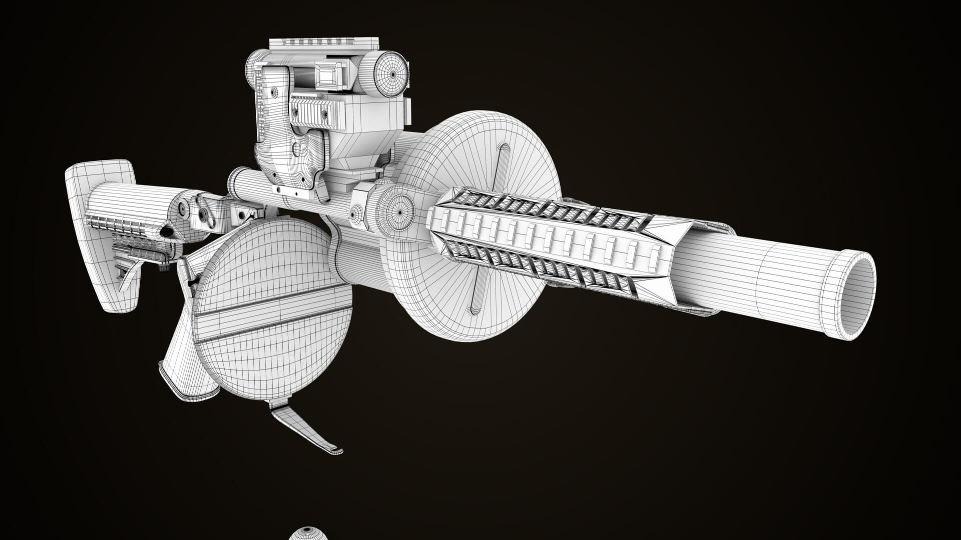 Grenade Launcher Gun PBR Unity UE V-Ray Textures Sandle 3D Model by ...