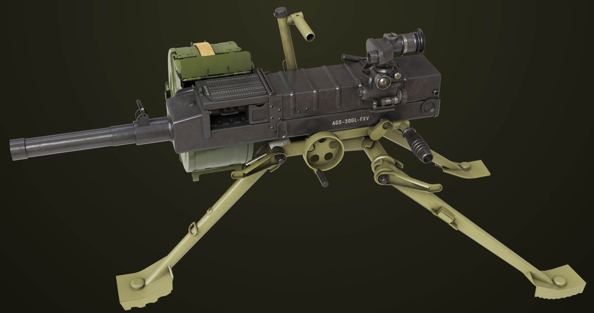 Grenade Machine Guns 06 All PBR Unity UE Textures Included - 3D Model ...