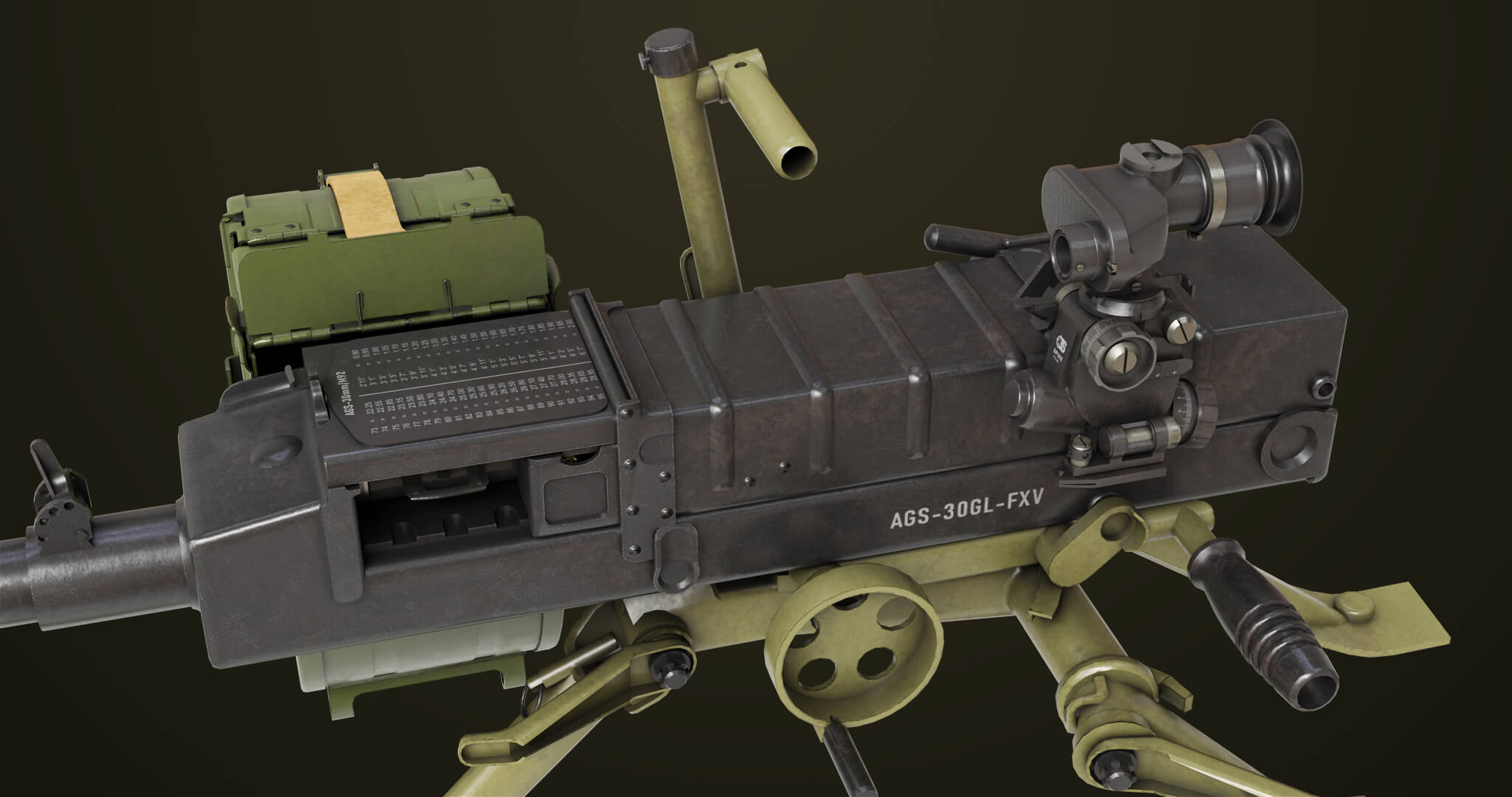 Grenade Machine Guns 06 All PBR Unity UE Textures Included - 3D Model ...