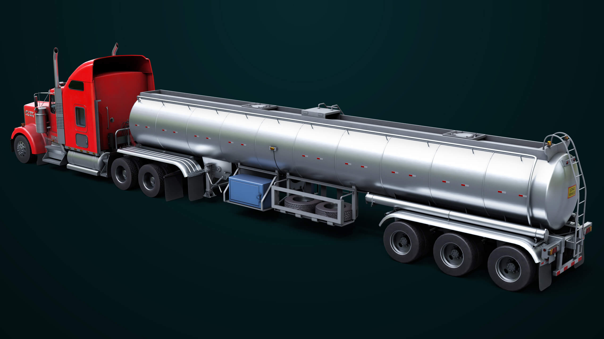 Heavy Truck 02 Food Tank Trailer Generic PBR - 3D Model by Eight Vertex