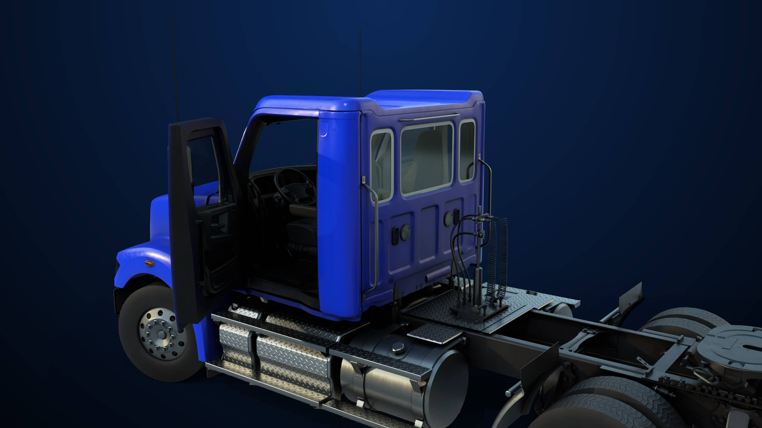 Heavy Truck Chassis 01 All PBR Unity UE Textures - 3D Model by Eight Vertex