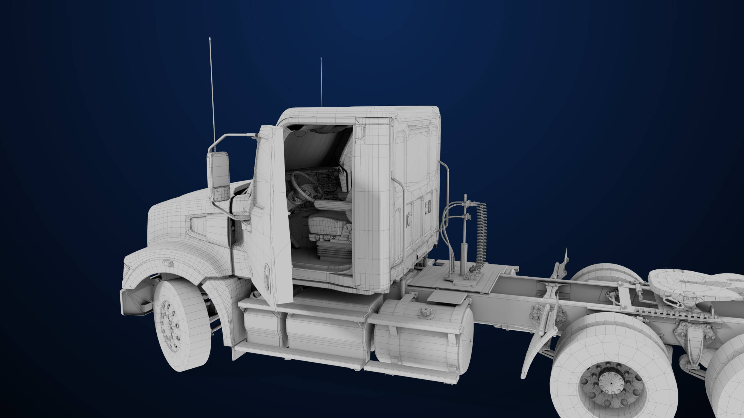 Heavy Truck Chassis 01 All PBR Unity UE Textures - 3D Model by Eight Vertex