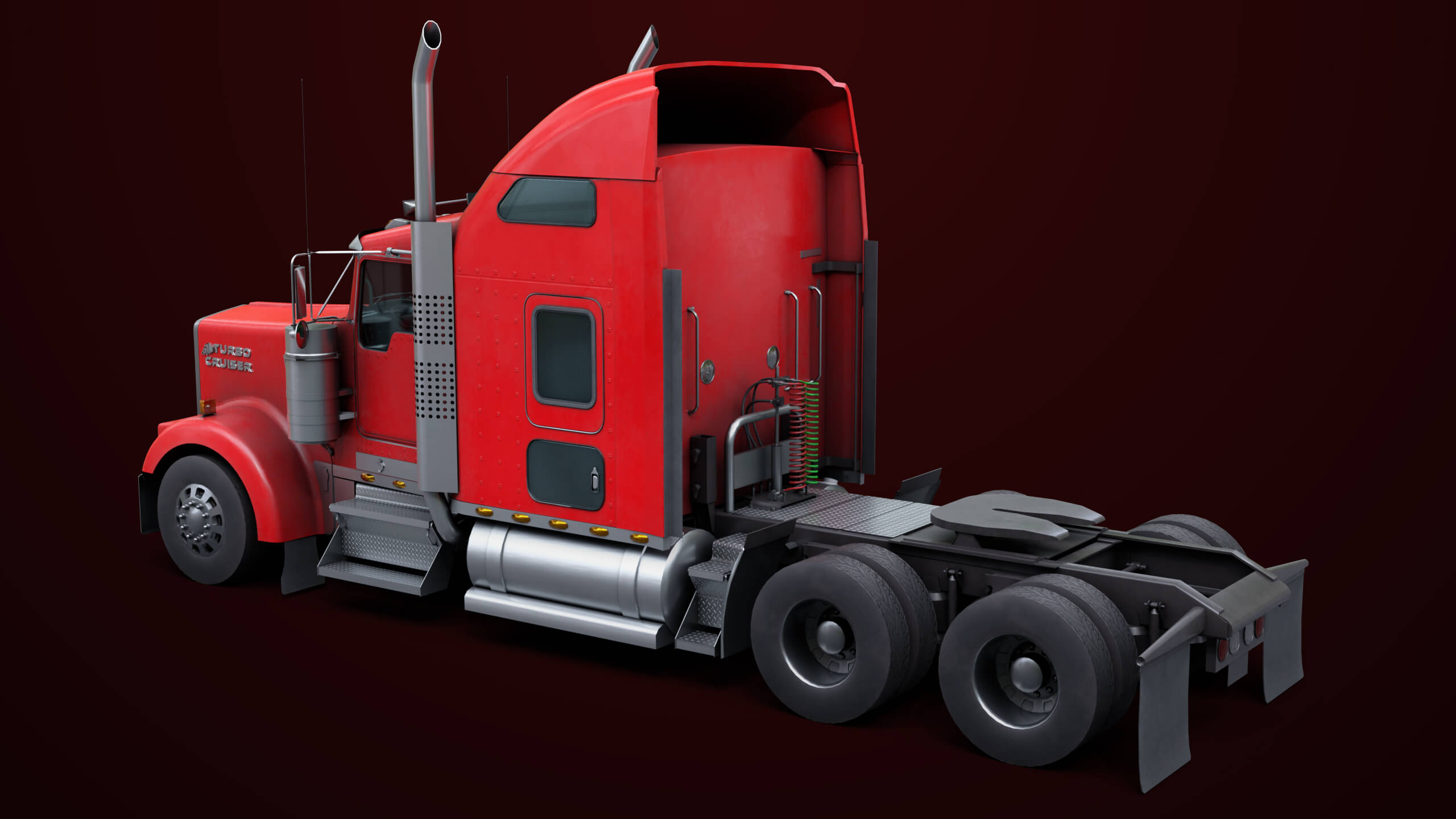 Heavy Truck Chassis 02 Generic All PBR Unity UE Textures Inc - 3D Model ...