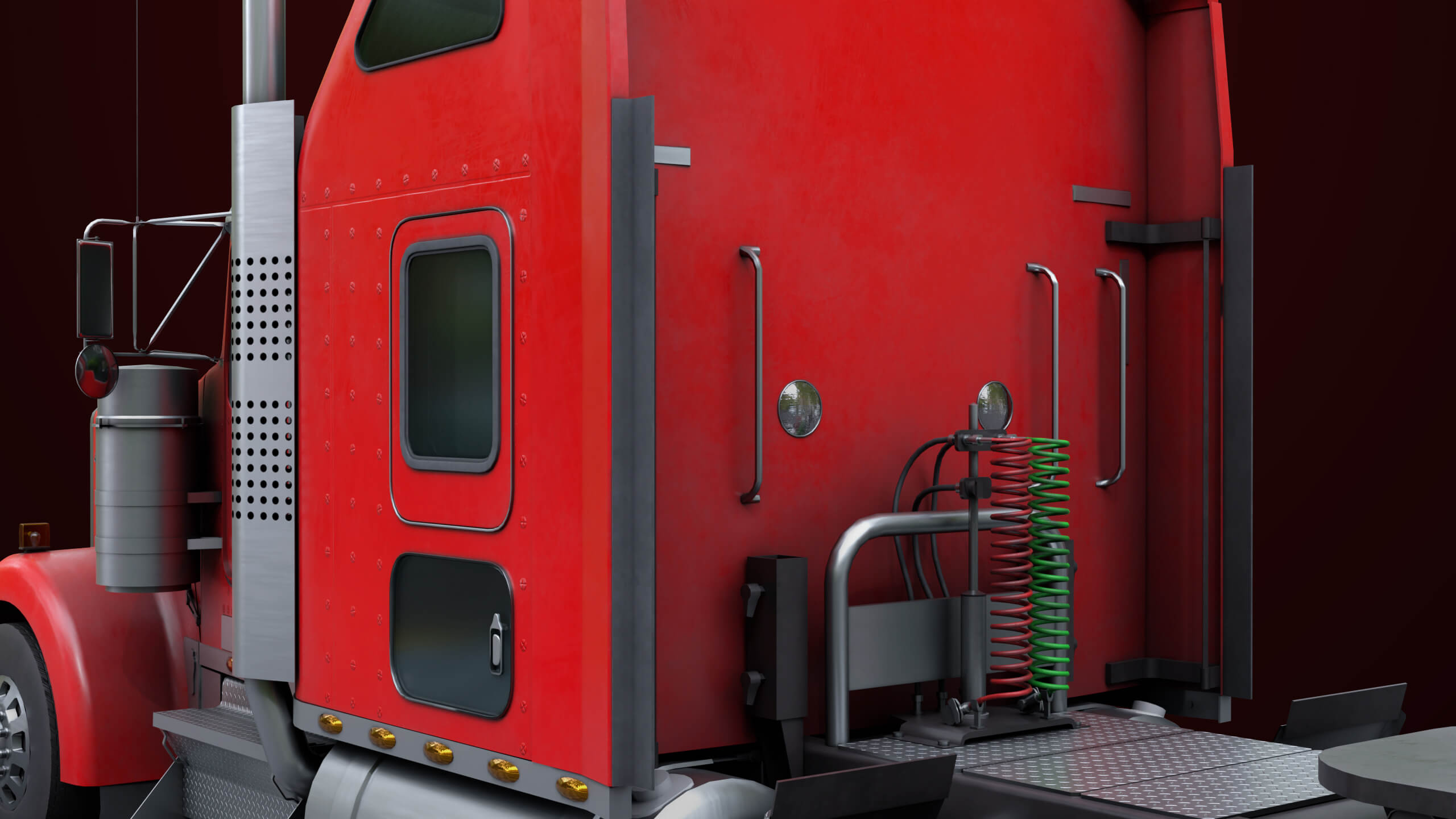 Heavy Truck Chassis 02 Generic All PBR Unity UE Textures Inc - 3D Model ...