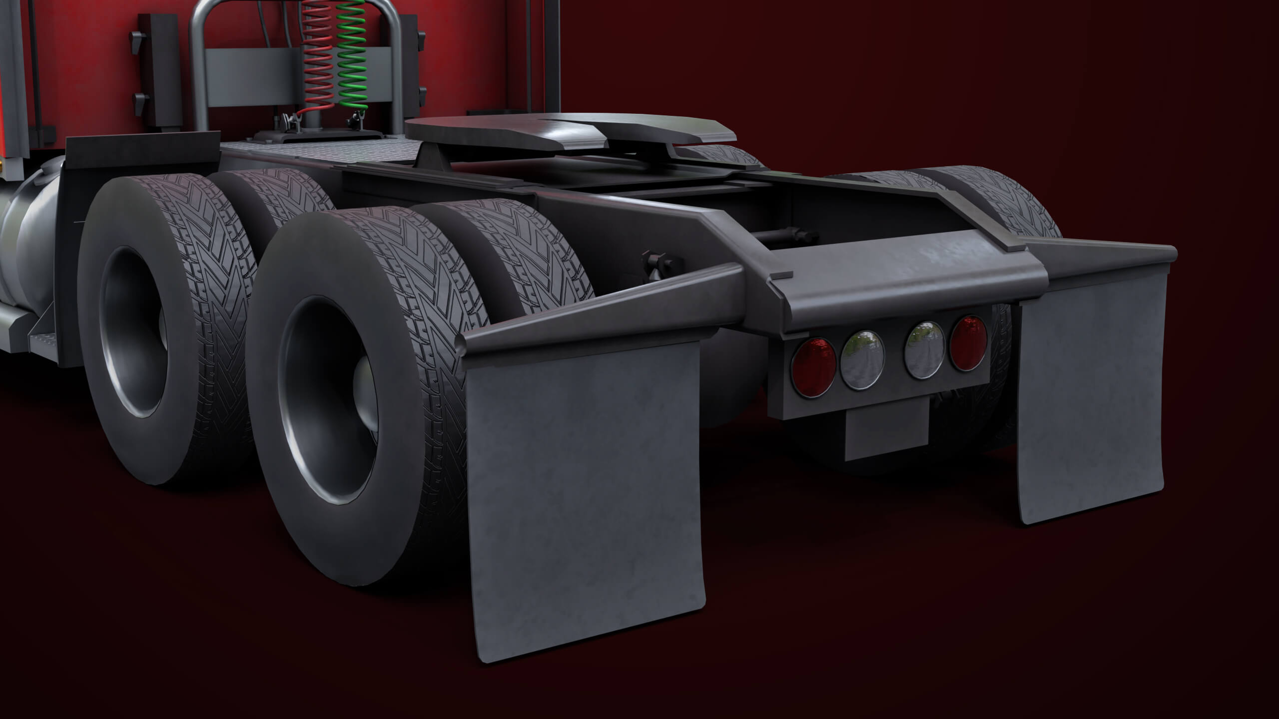 Heavy Truck Chassis 02 Generic All PBR Unity UE Textures Inc - 3D Model ...