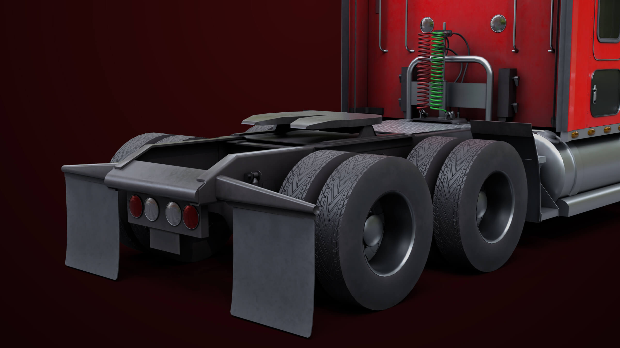 Heavy Truck Chassis 02 Generic All PBR Unity UE Textures Inc - 3D Model ...