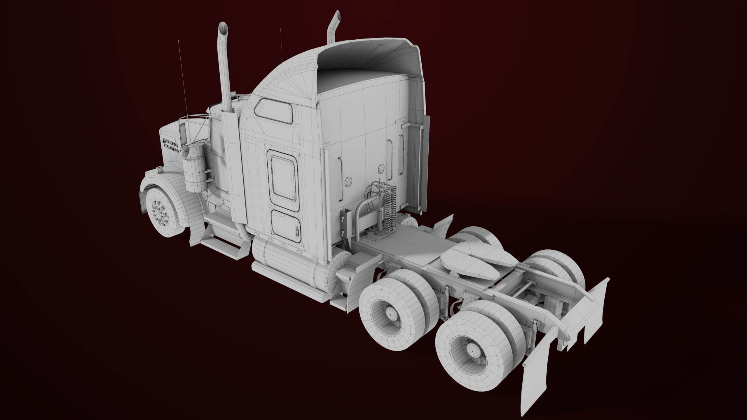 Heavy Truck Chassis 02 Generic All PBR Unity UE Textures Inc - 3D Model ...