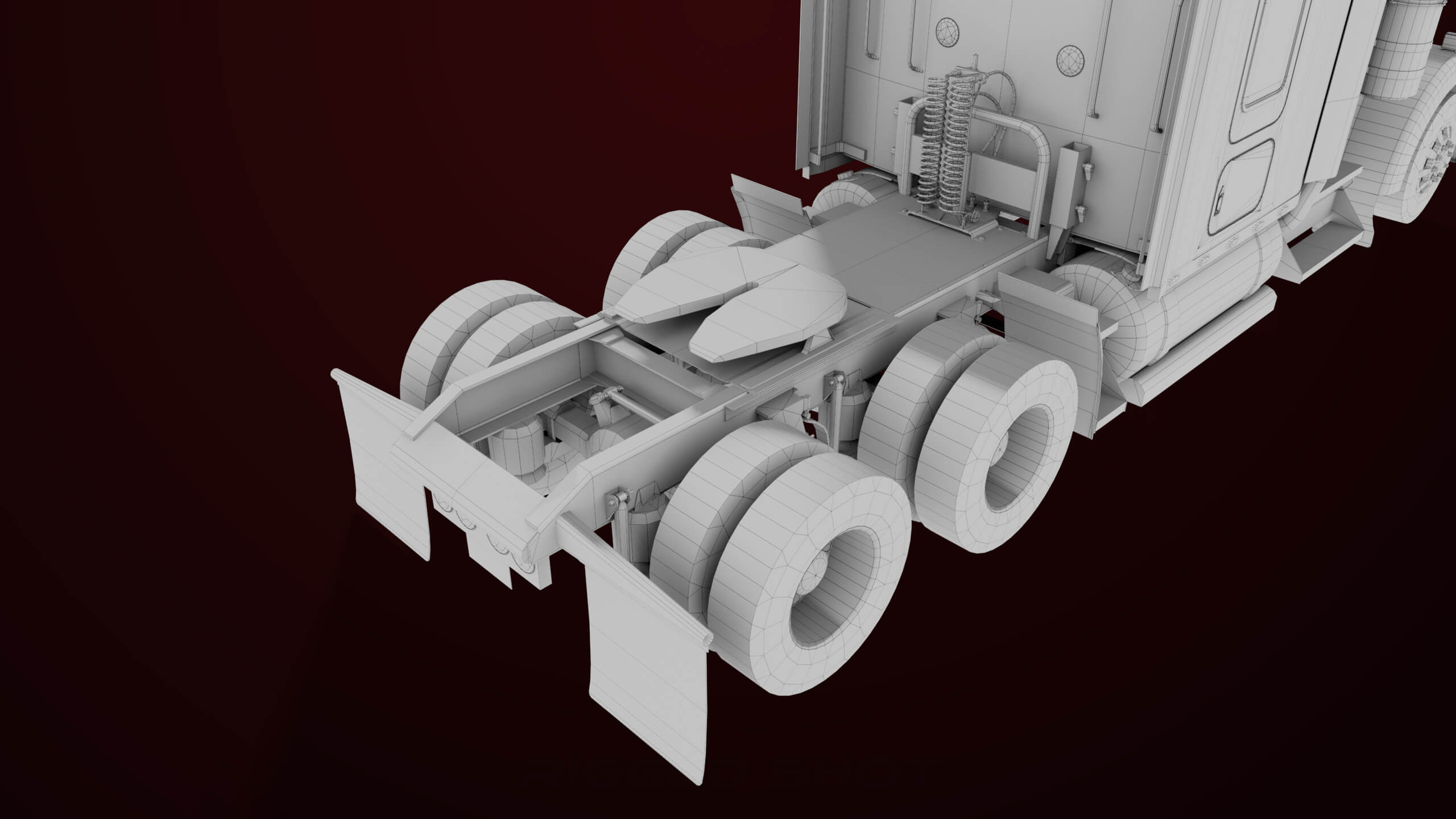 Heavy Truck Chassis 02 Generic All PBR Unity UE Textures Inc - 3D Model ...