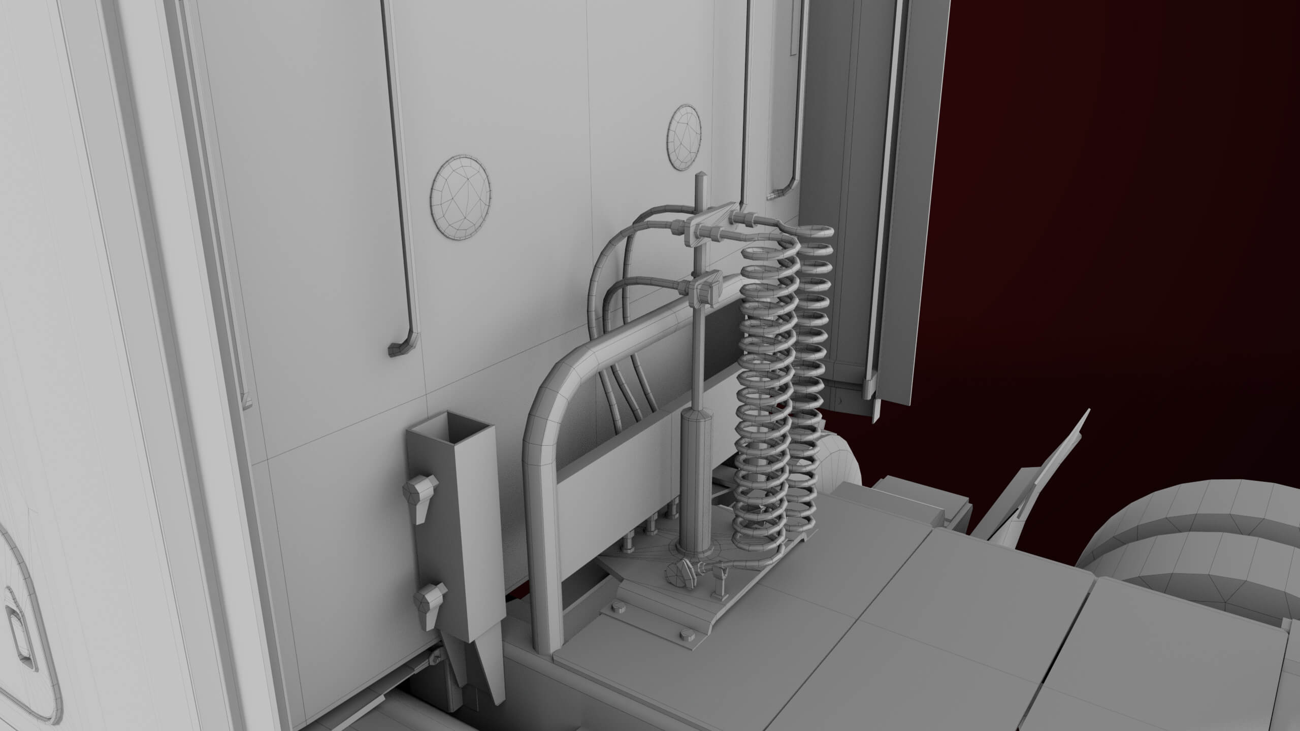 Heavy Truck Chassis 02 Generic All PBR Unity UE Textures Inc - 3D Model ...