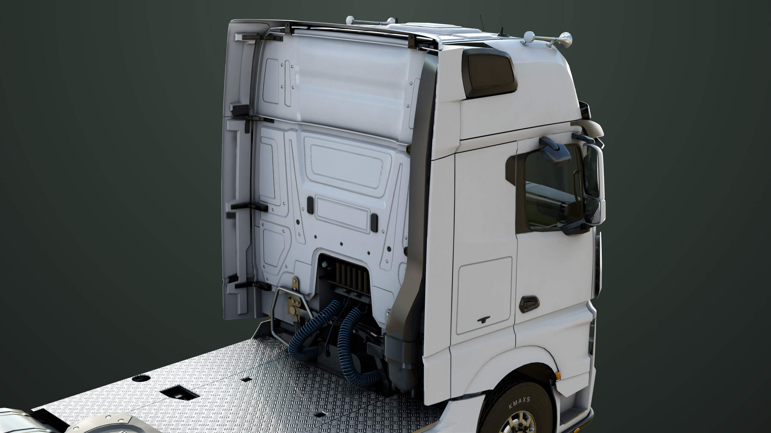 Heavy Truck Chassis 03 All PBR Unity UE Textures Included - 3D Model by ...