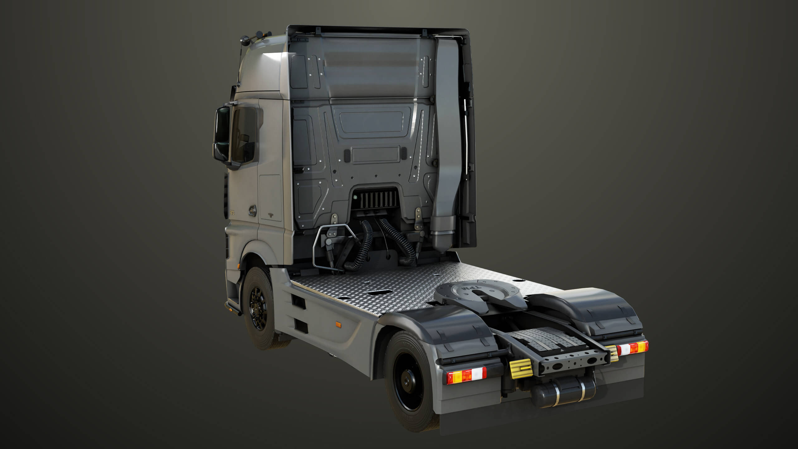 Heavy Truck Chassis 03 Generic All PBR Unity UE Textures Inc - 3D Model ...