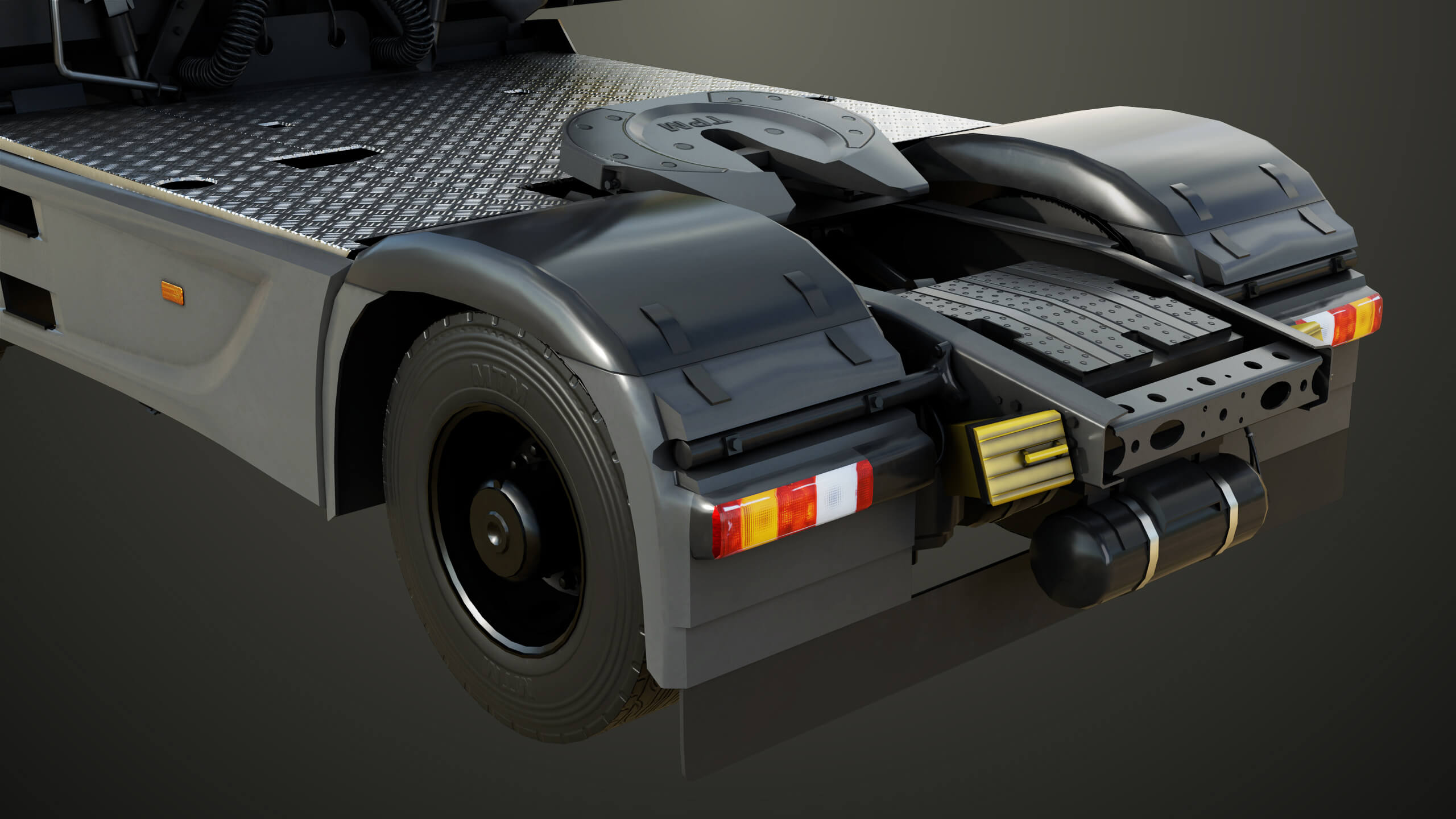 Heavy Truck Chassis 03 Generic All PBR Unity UE Textures Inc - 3D Model ...