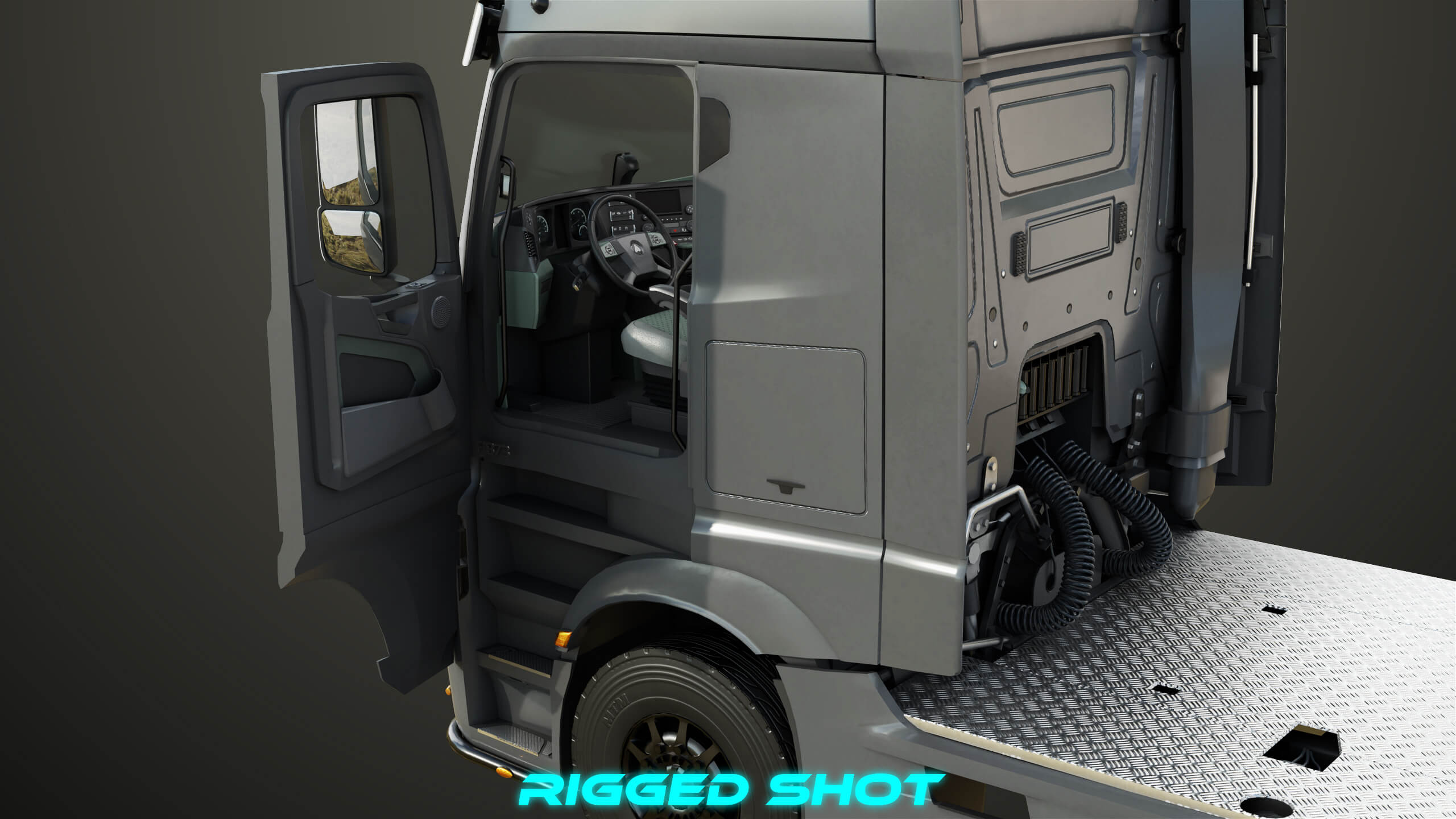 Heavy Truck Chassis 03 Generic All PBR Unity UE Textures Inc - 3D Model ...