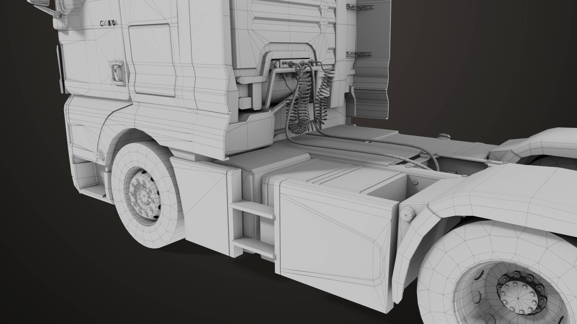 Heavy Truck Chassis 04 Generic All PBR Unity UE Textures - 3D Model by ...