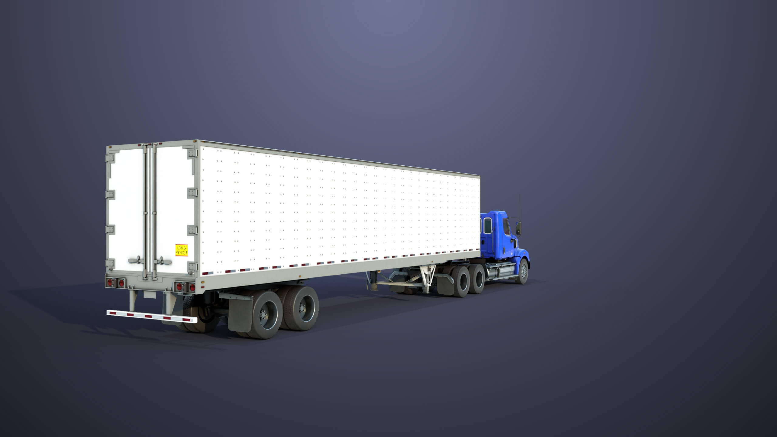 Heavy Truck With Semi Trailer Rigged All PBR Unity Textures - 3D Model ...