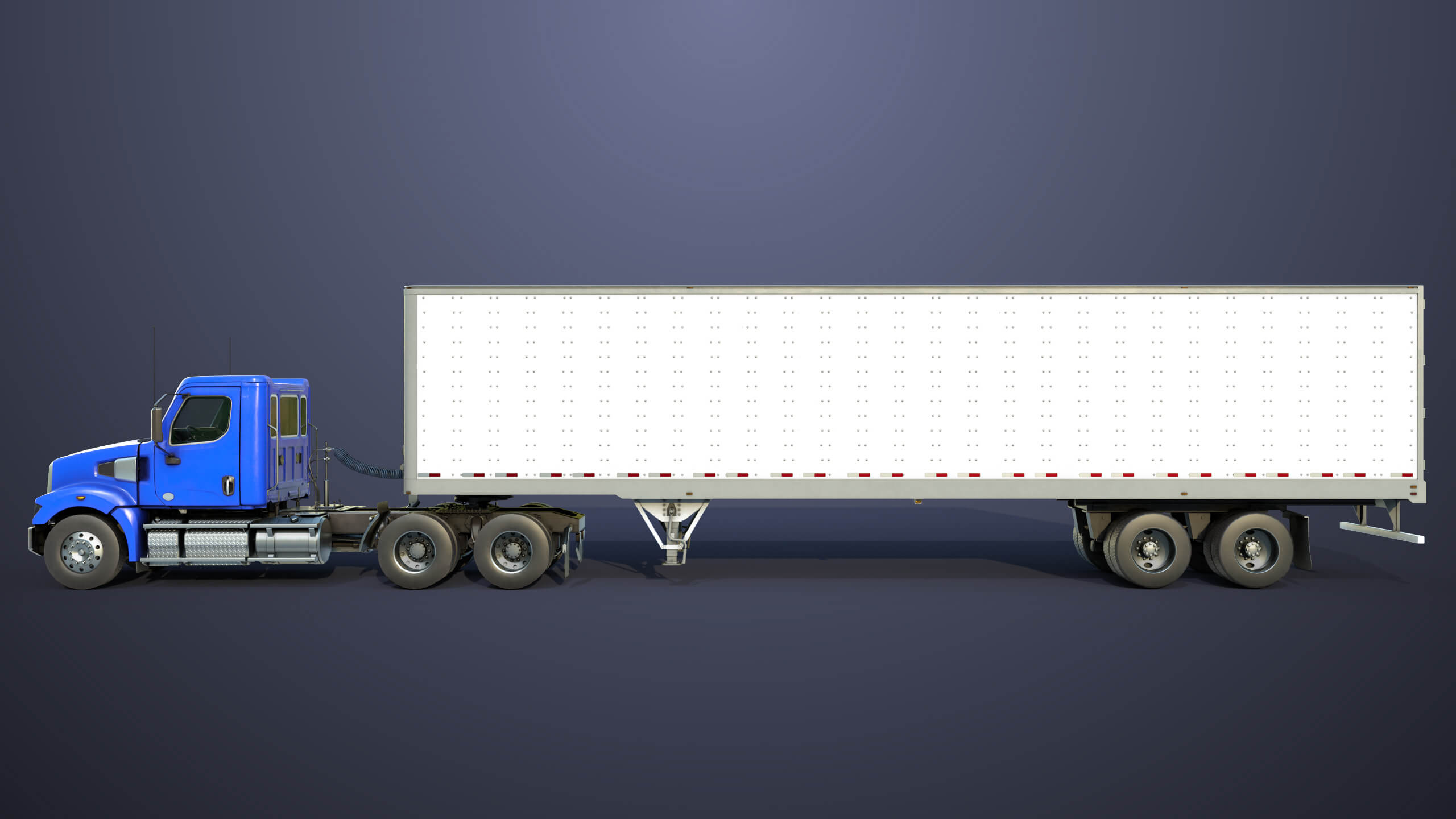 Heavy Truck With Semi Trailer Rigged All PBR Unity Textures - 3D Model ...