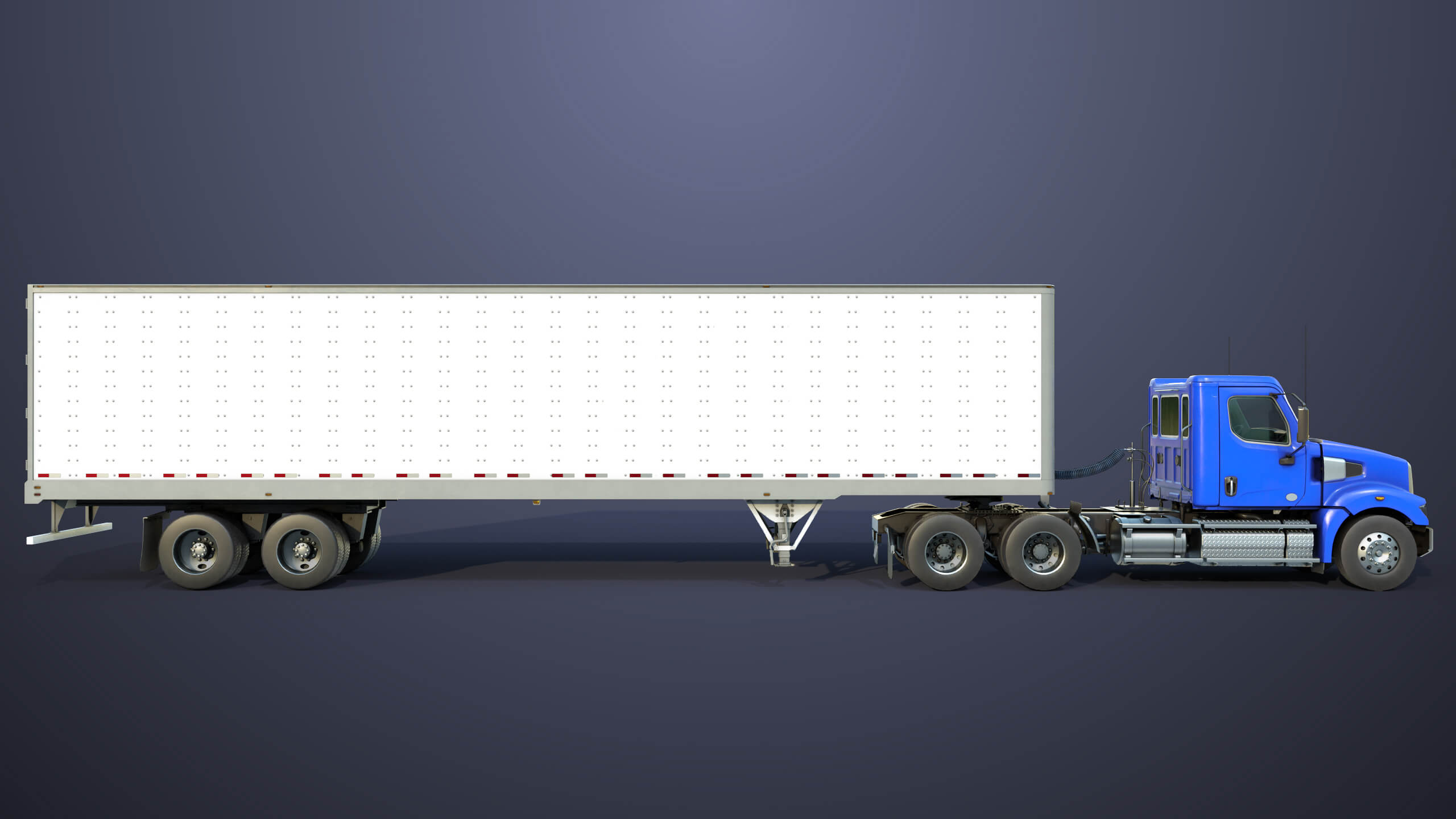Heavy Truck With Semi Trailer Rigged All PBR Unity Textures - 3D Model ...