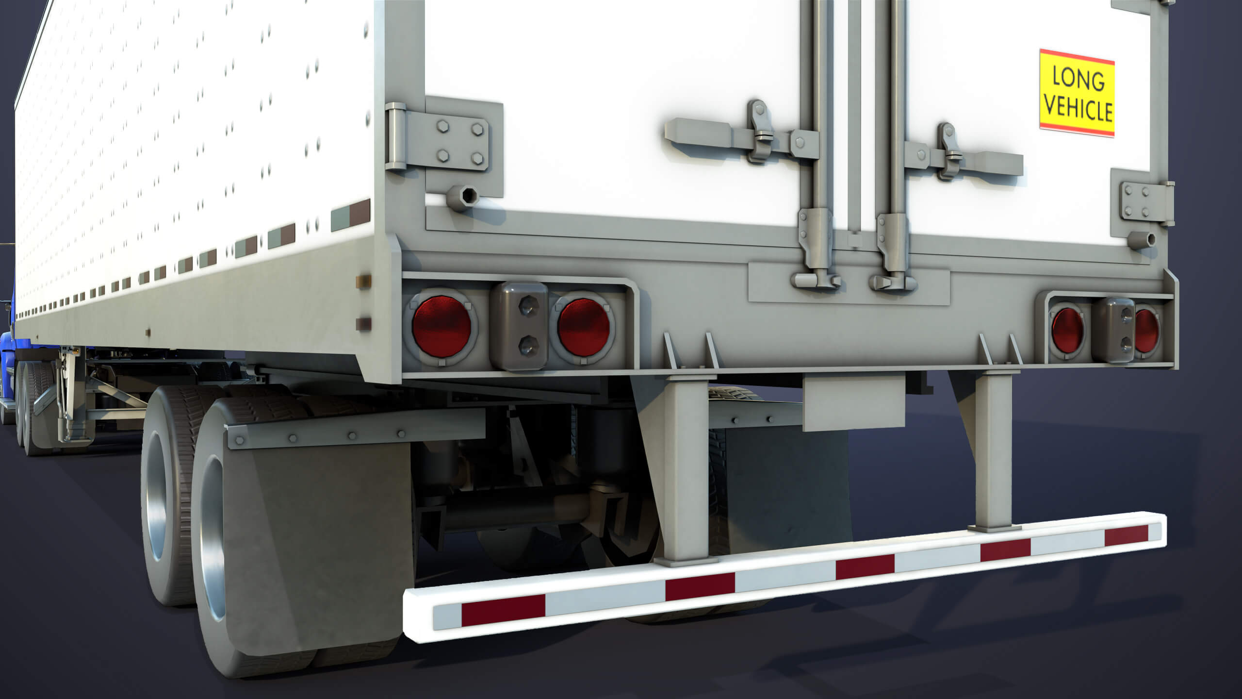 Heavy Truck With Semi Trailer Rigged All PBR Unity Textures - 3D Model ...