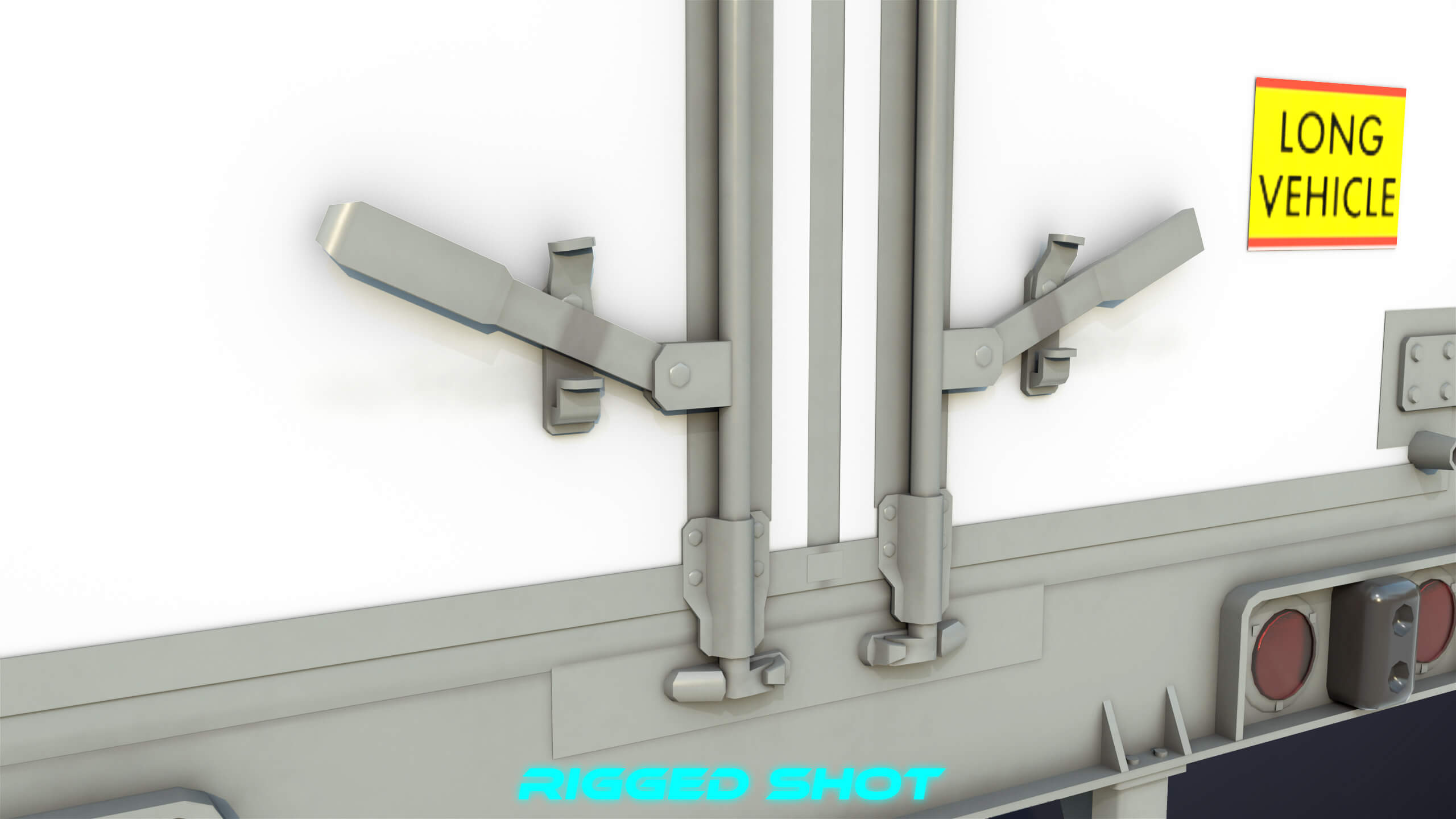 Heavy Truck With Semi Trailer Rigged All PBR Unity Textures - 3D Model ...