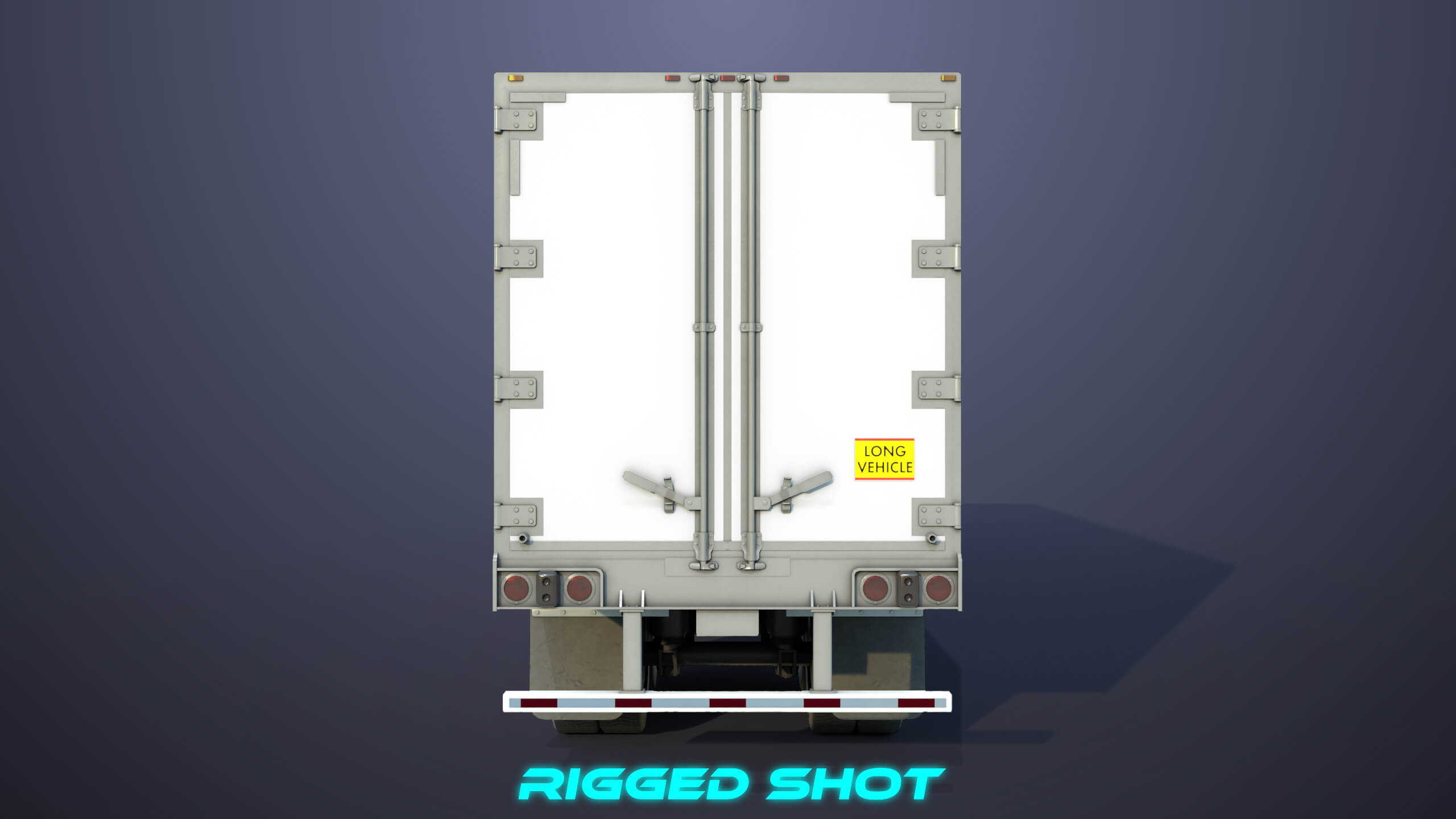 Heavy Truck With Semi Trailer Rigged All PBR Unity Textures - 3D Model ...