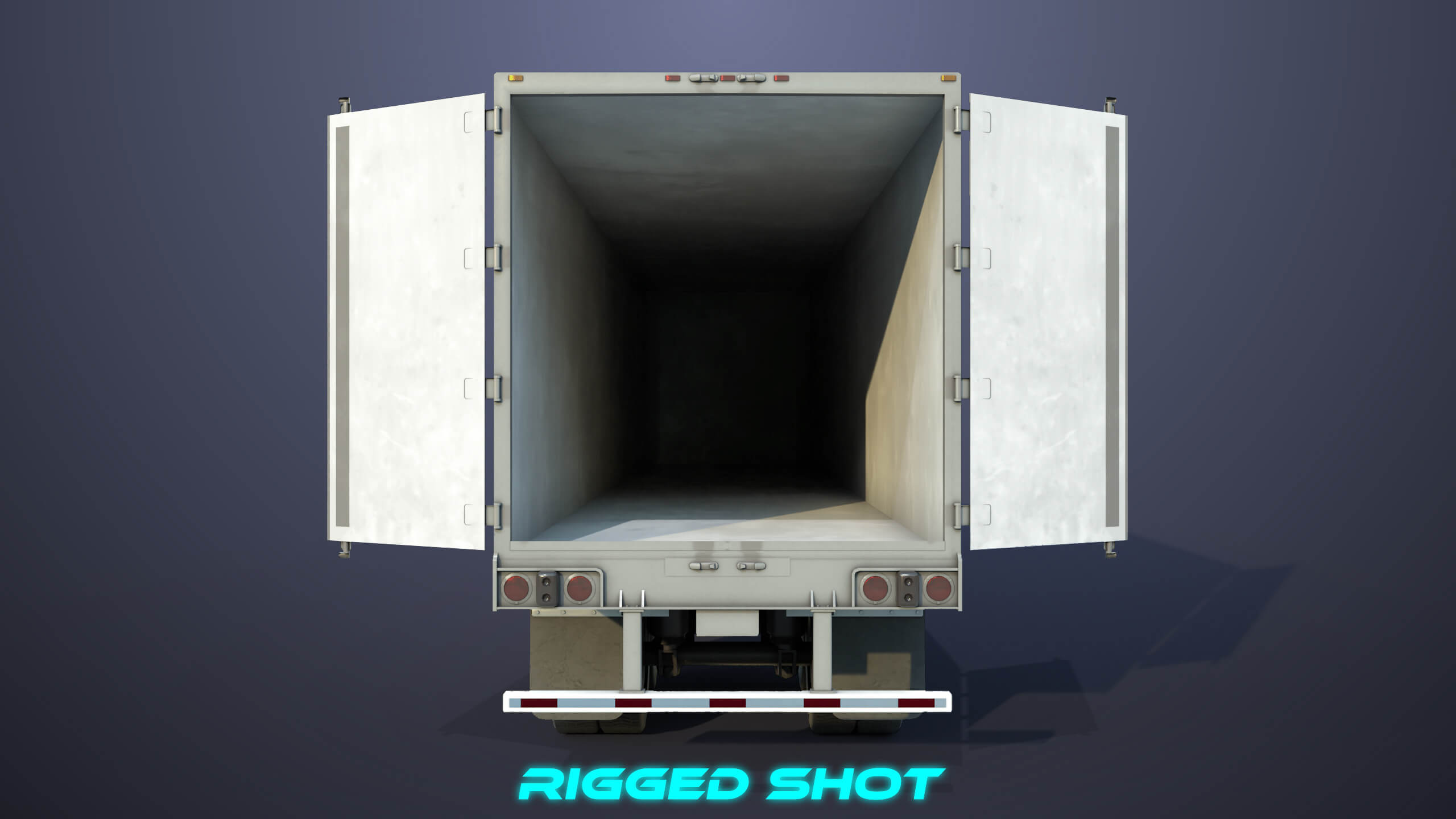 Heavy Truck With Semi Trailer Rigged All PBR Unity Textures - 3D Model ...