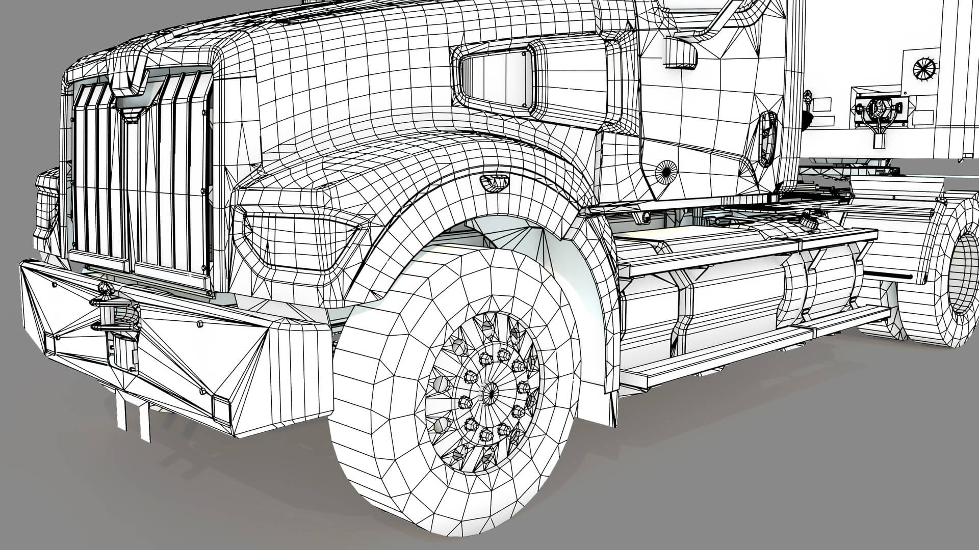 Heavy Truck With Semi Trailer Rigged All PBR Unity Textures - 3D Model ...