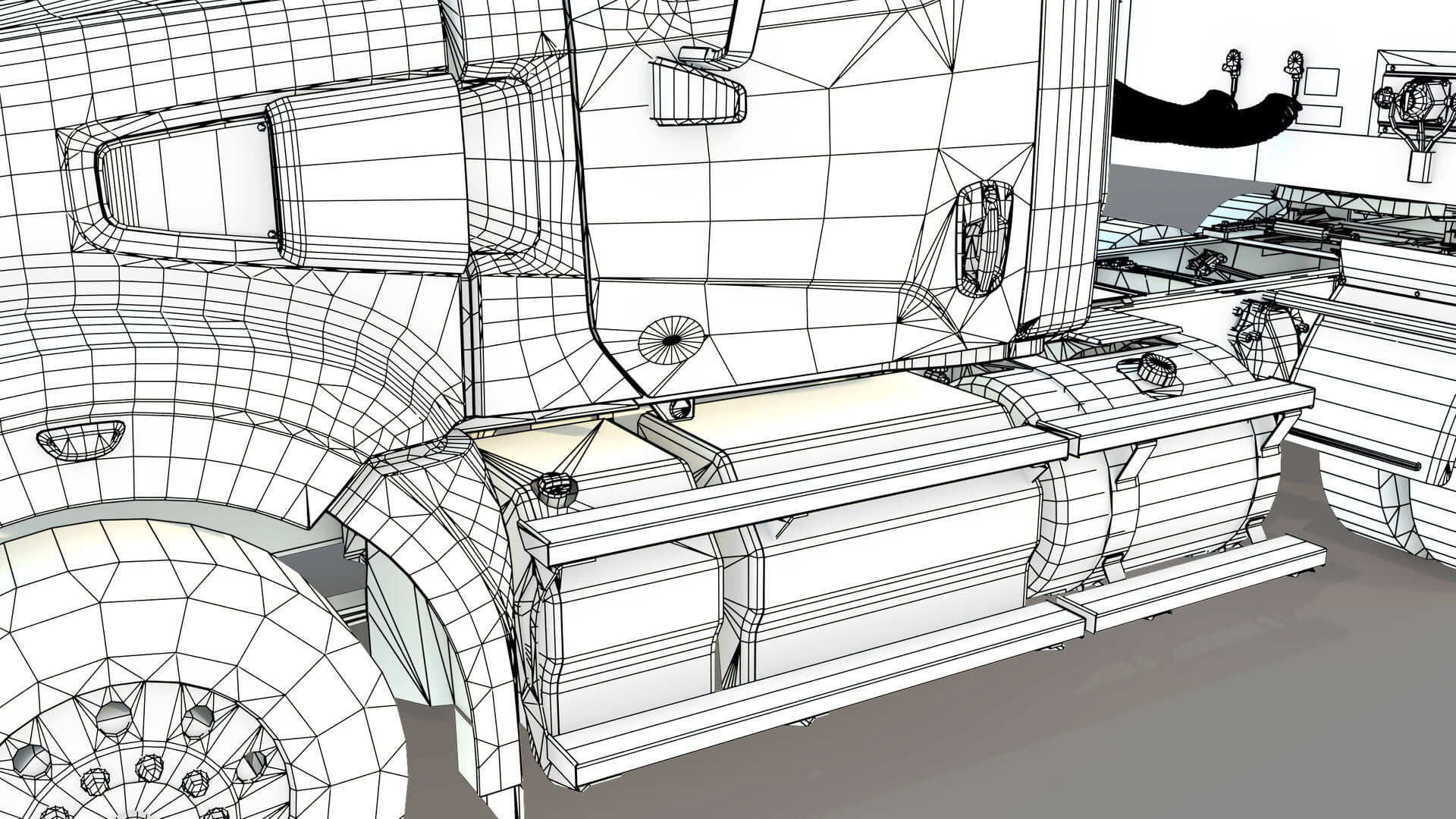Heavy Truck With Semi Trailer Rigged All PBR Unity Textures - 3D Model ...