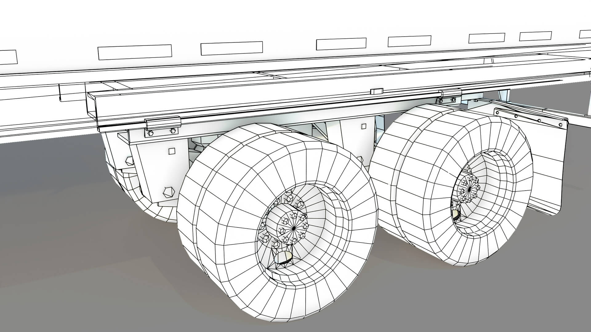 Heavy Truck With Semi Trailer Rigged All PBR Unity Textures - 3D Model ...