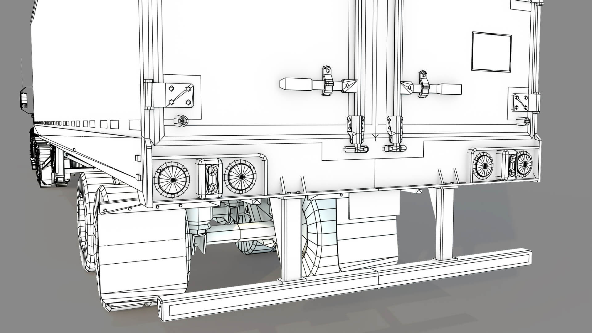 Heavy Truck With Semi Trailer Rigged All PBR Unity Textures - 3D Model ...