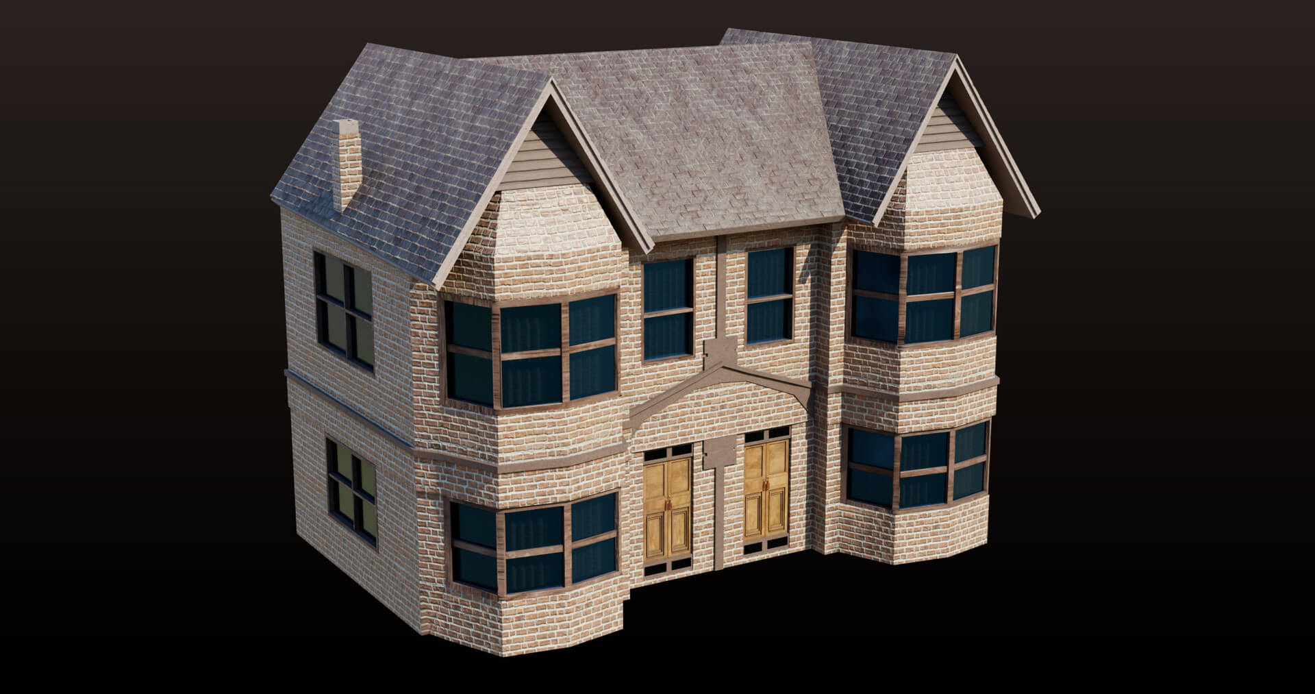 House 05 All PBR Unity UE Textures Included - 3D Model by Eight Vertex