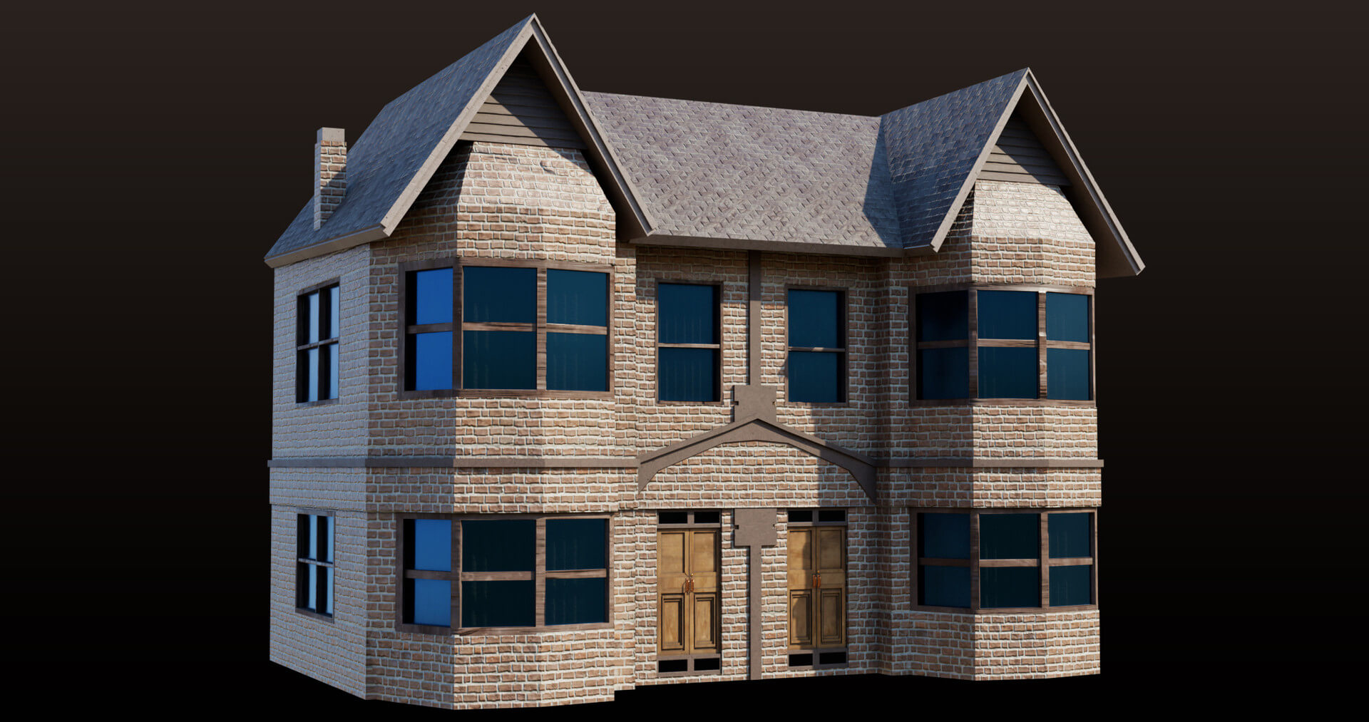 House 05 All PBR Unity UE Textures Included - 3D Model by Eight Vertex