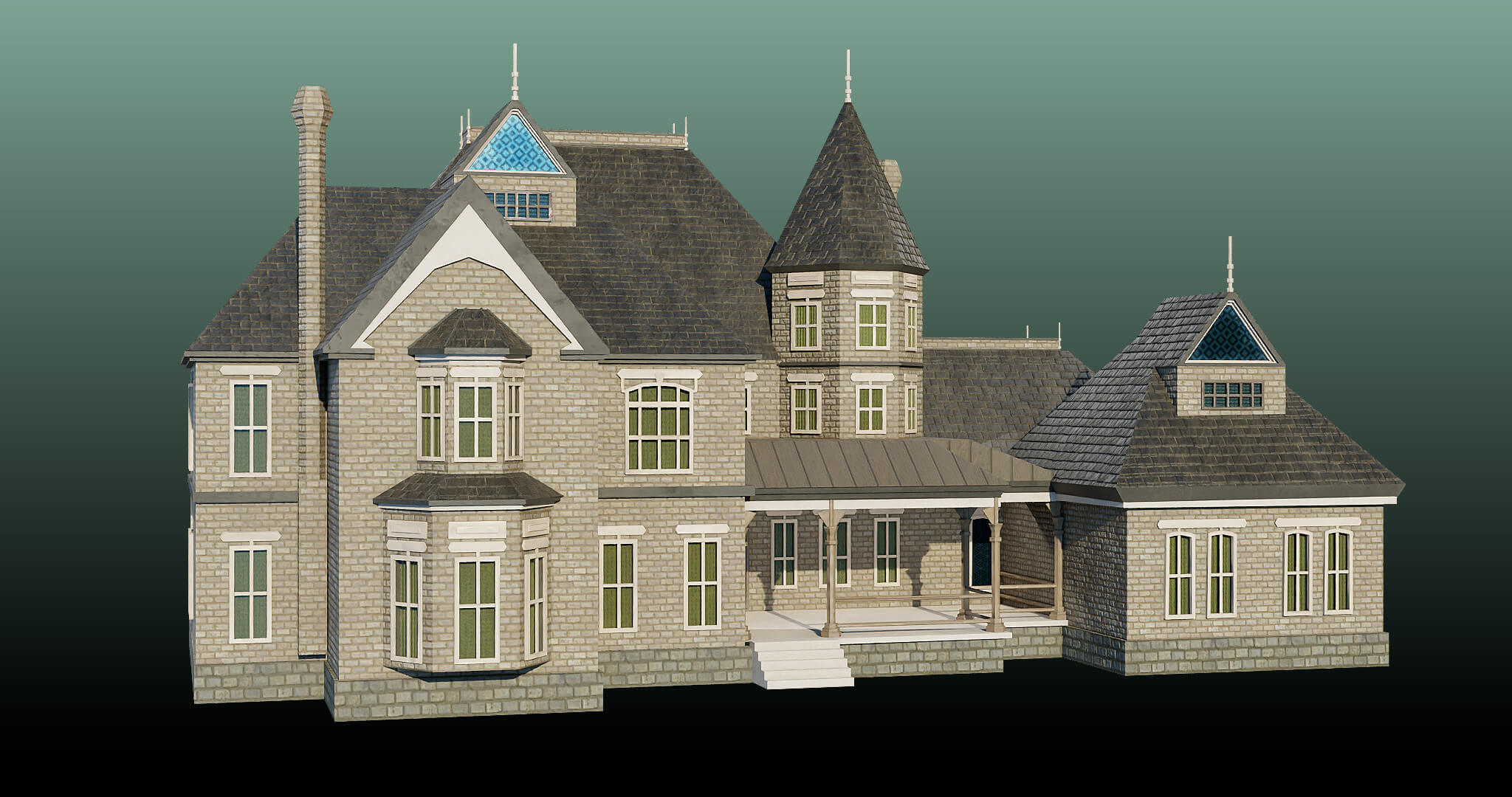 House 07 All PBR Unity UE Textures Included - 3D Model by Eight Vertex