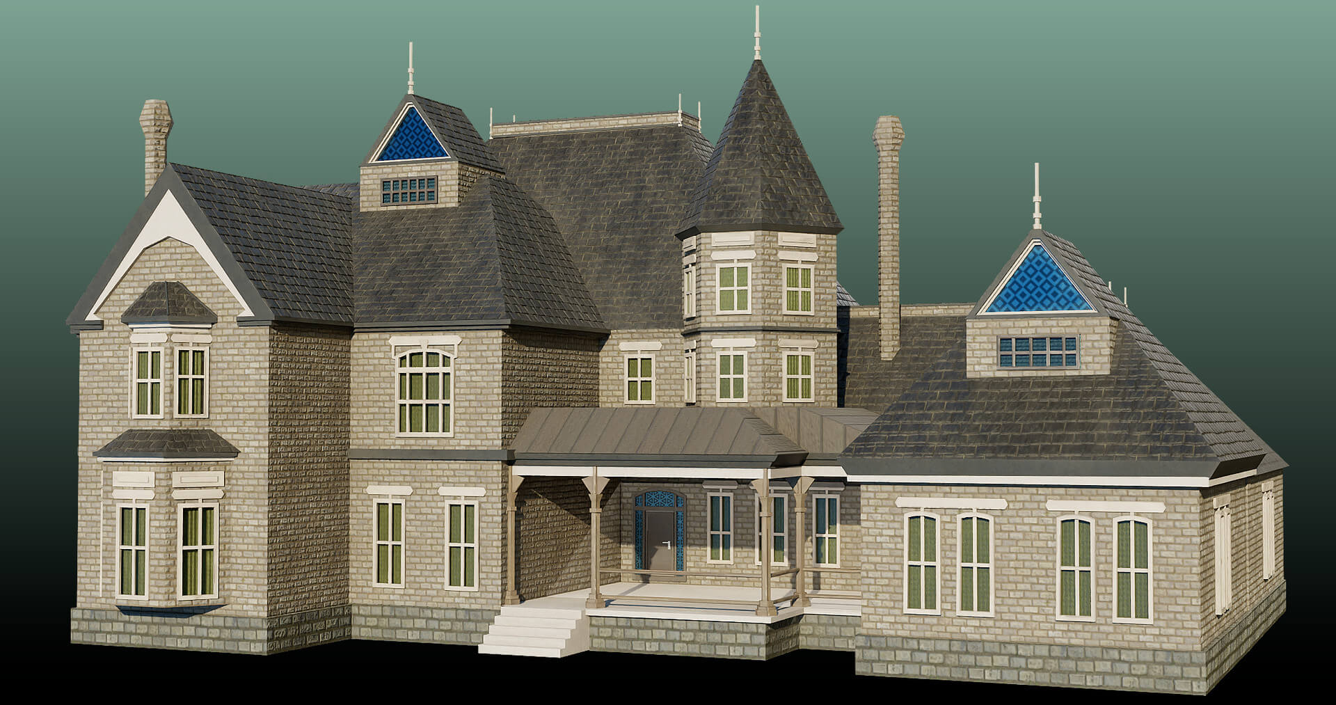 House 07 All PBR Unity UE Textures Included - 3D Model by Eight Vertex